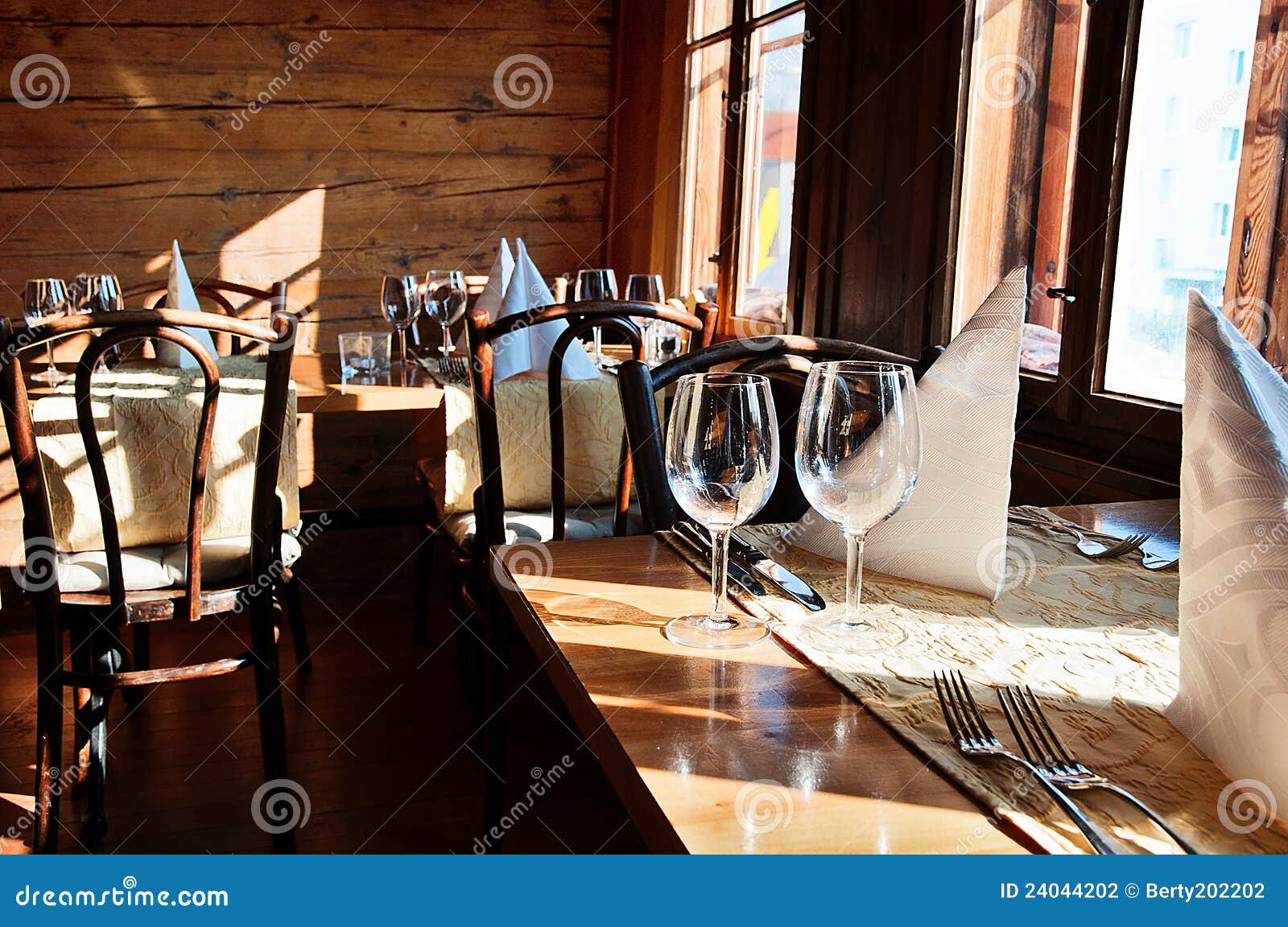 TABLE SETTING at a RESTAURANT Stock Photo - Image of placemats ...