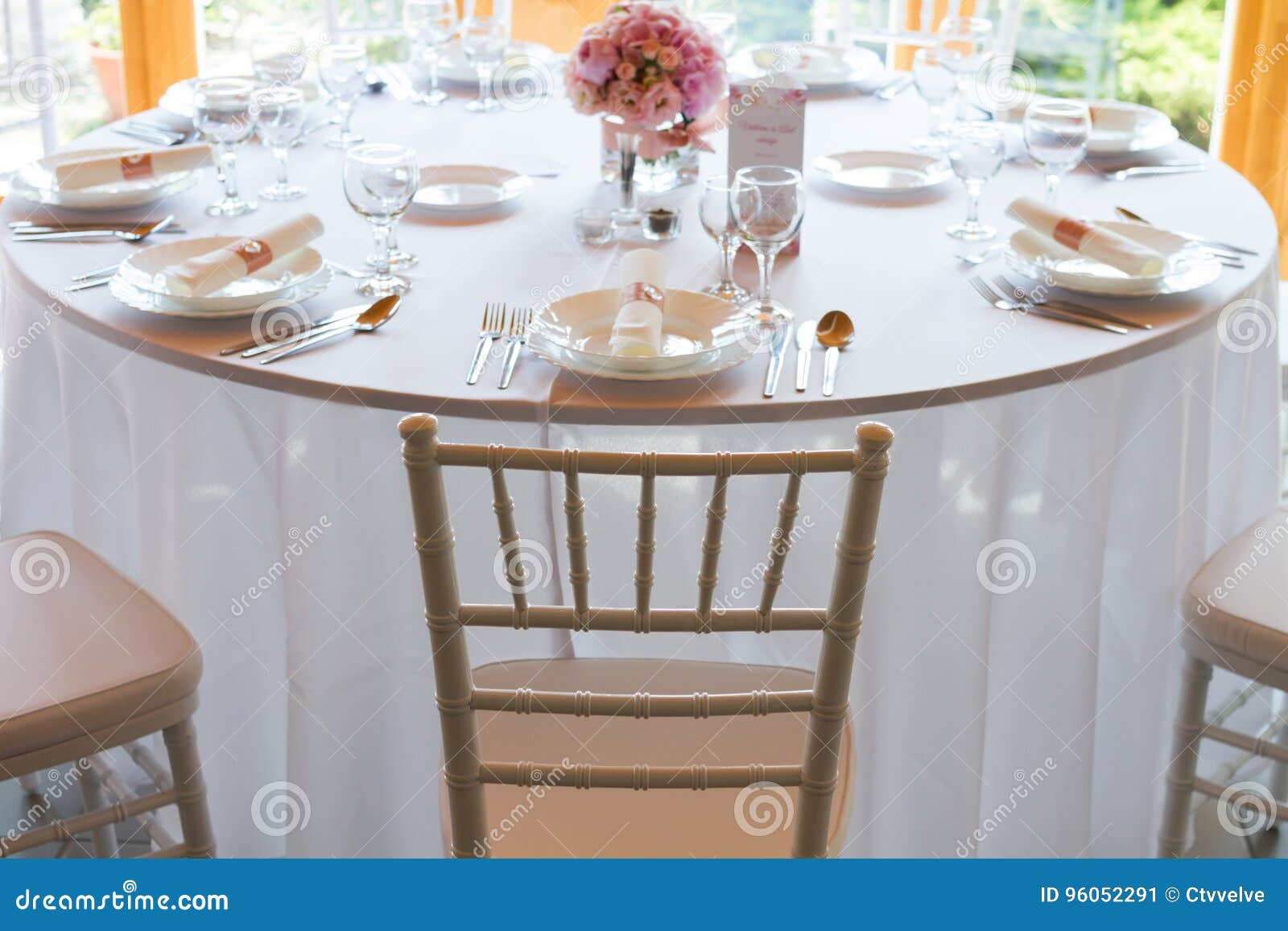 Table Setting with Spoon, Knife, Plates and Glass Stock Image - Image ...