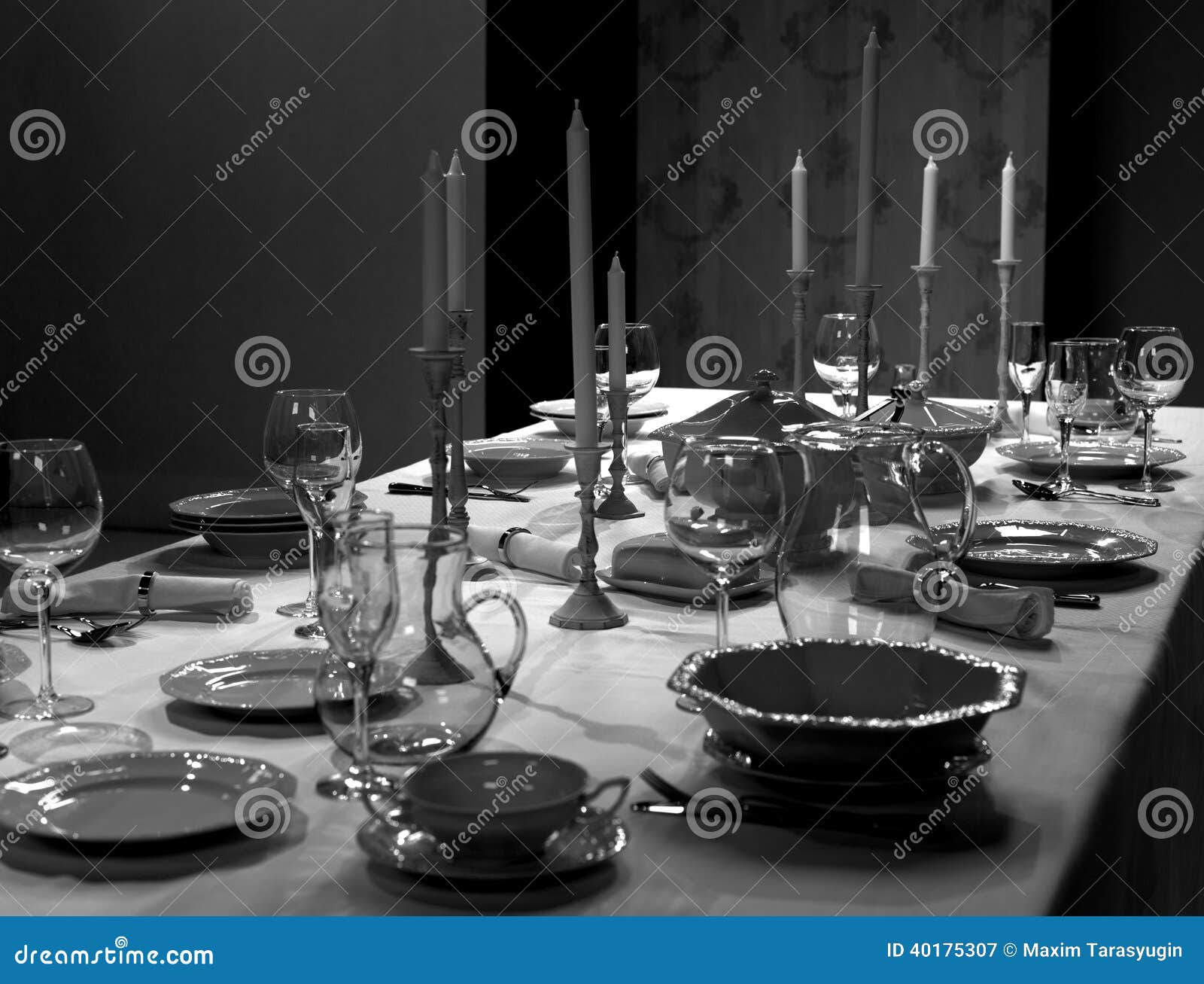 Table Setting in the Studio Stock Image - Image of decorated, camera ...
