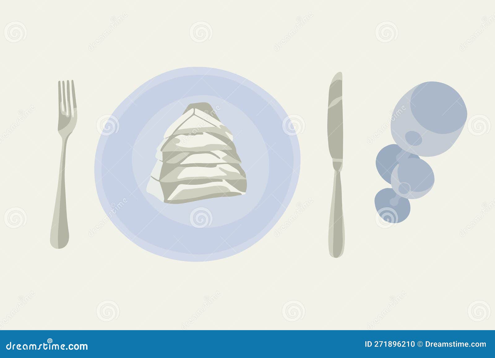 Table Setting Vector Isolated Illustration. Stock Vector - Illustration ...