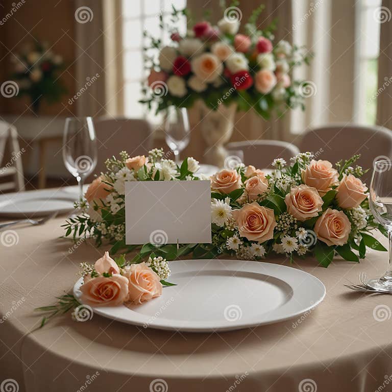 Table Setting for Weddings or Various Dining Invitations. Stock ...