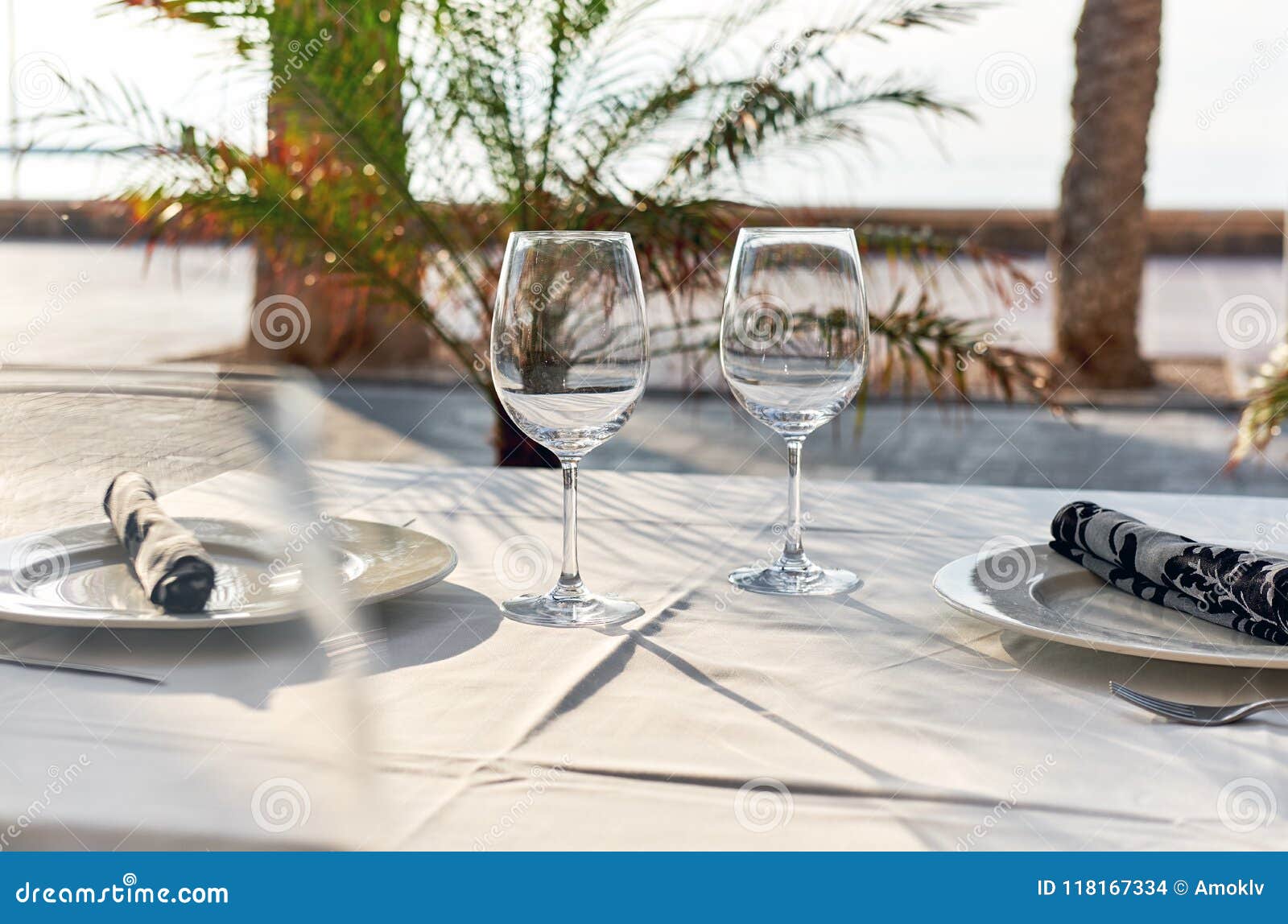 Table Setting with a Wine Glasses, Cutlery and Plates Stock Photo ... Table Setting with a Wine Glasses, Cutlery and Plates Stock Photo ...