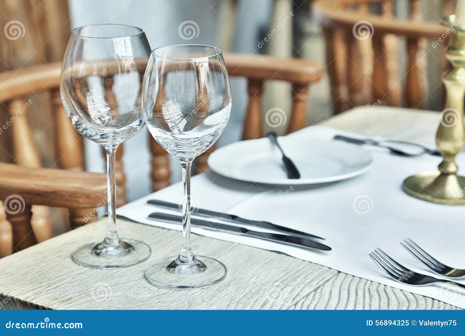 Table Setting and Wine Glasses. Stock Image - Image of restaurant ... Table Setting and Wine Glasses. Stock Image - Image of restaurant ...