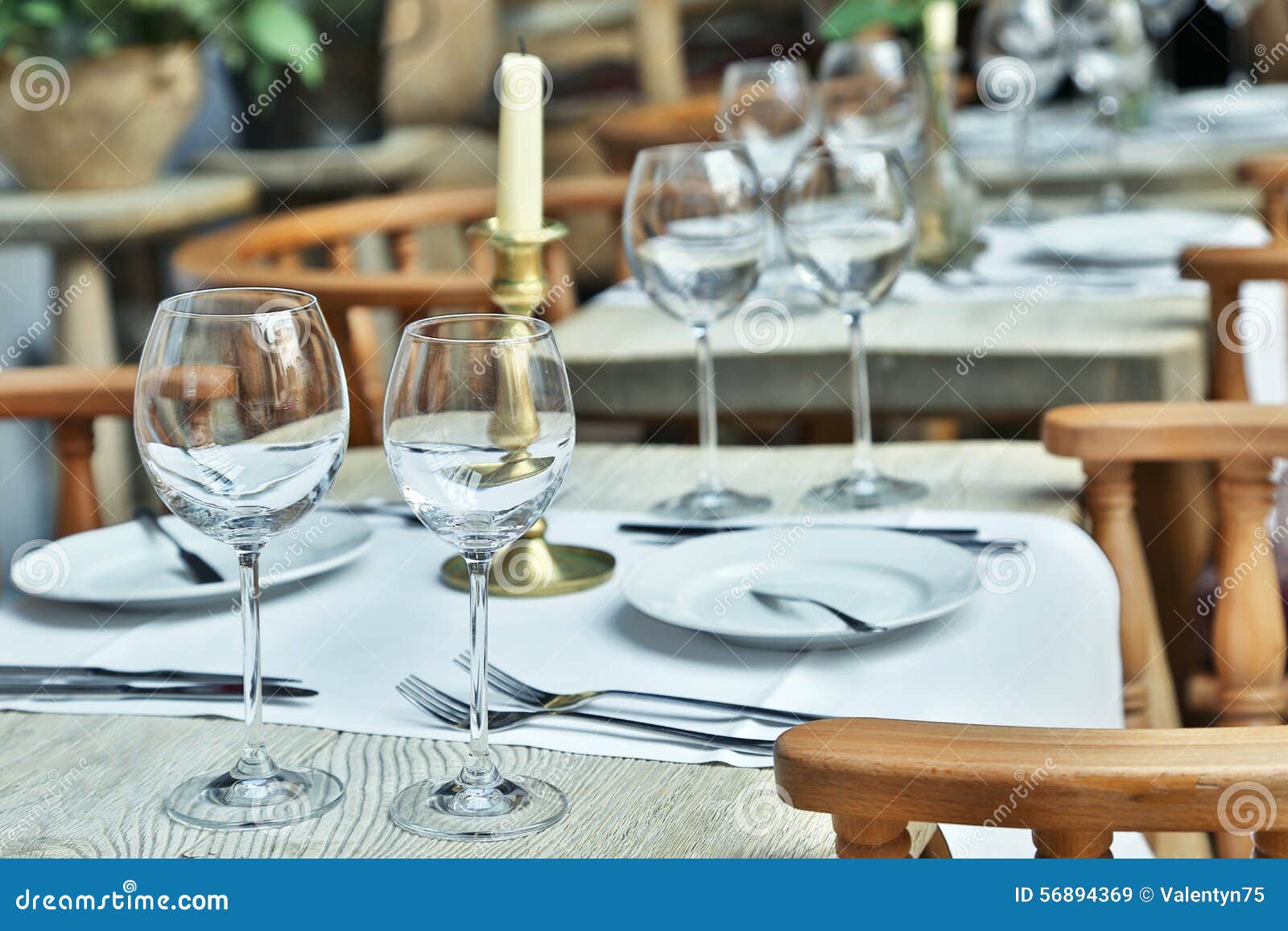 Table Setting and Wine Glasses. Stock Image - Image of dishware ... Table Setting and Wine Glasses. Stock Image - Image of dishware ...