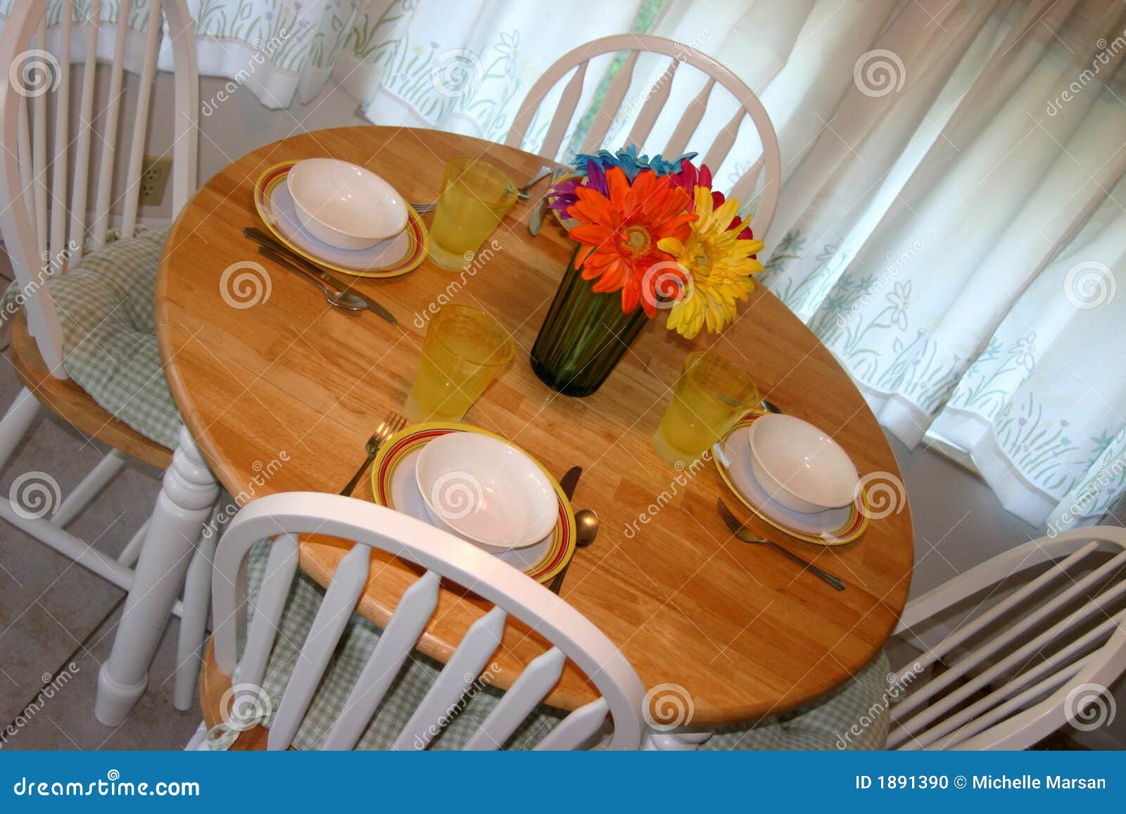 Table Settings at an angle stock photo. Image of family - 1891390