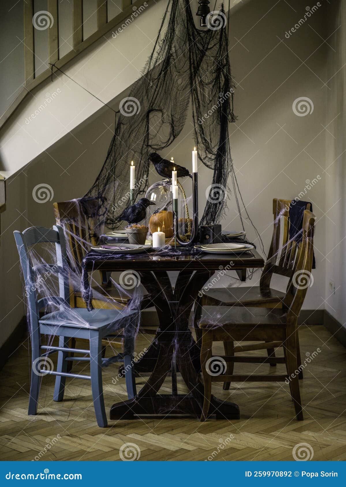Table Setup for a Halloween Diner Stock Photo - Image of diner ...