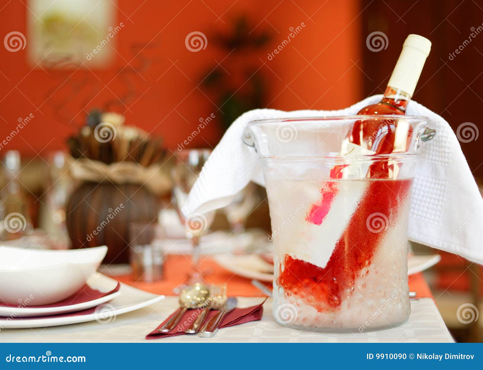 Table setup with wine stock photo. Image of style, wine - 9910090