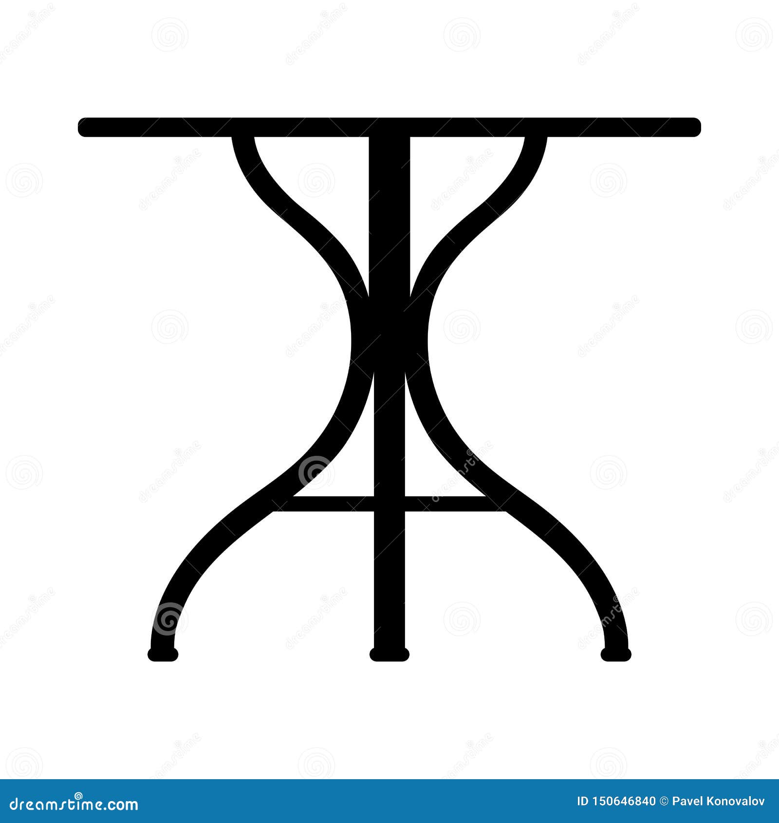 Table Silhouette stock vector. Illustration of isolated - 150646840