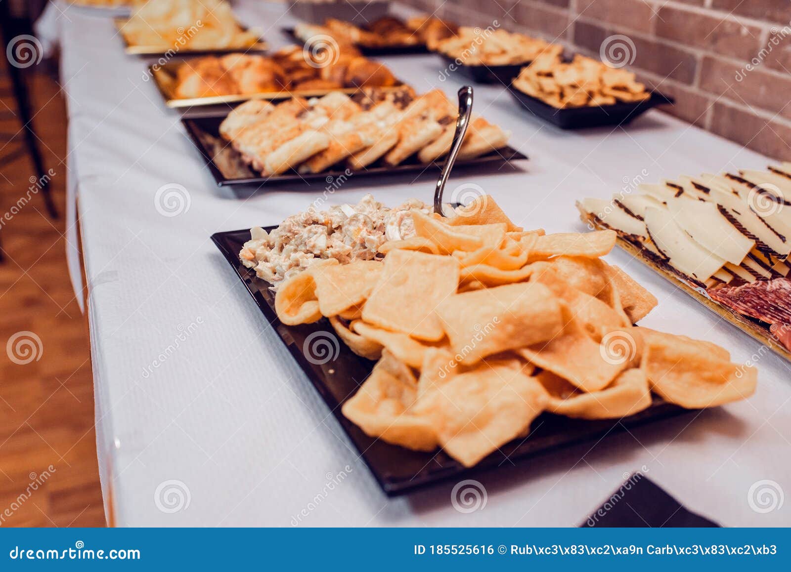 Table of Snacks for a Party Stock Photo - Image of fresh, chorizo ...