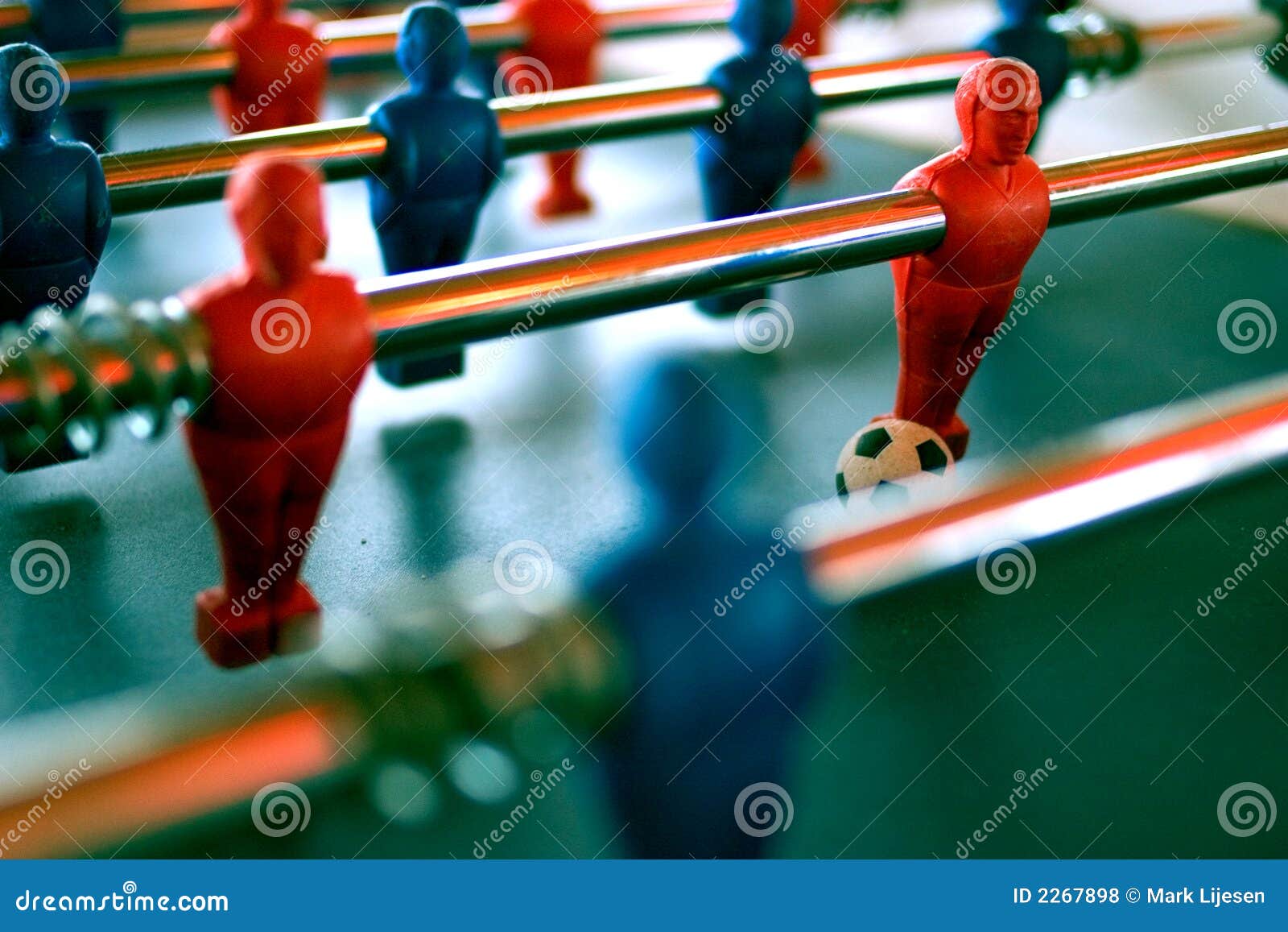 Table Soccer. Foosball In A Childrens Playroom. Close-up During The ...
