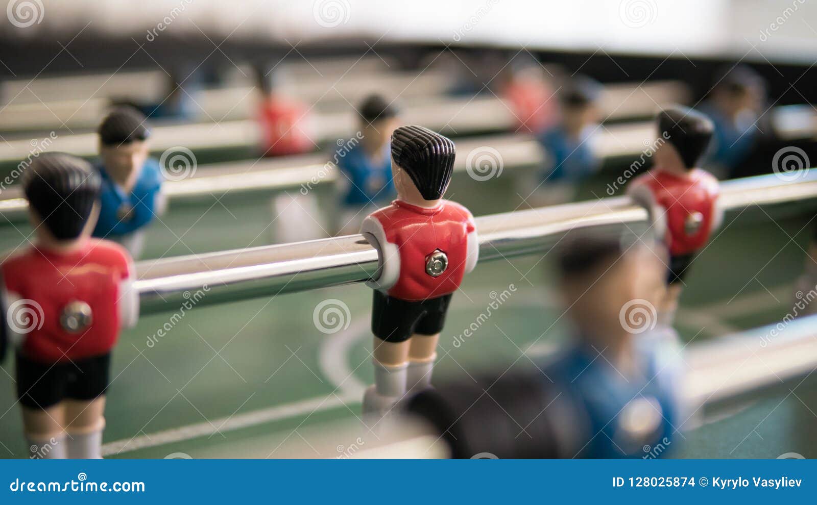 Table Soccer Close-up. Kicker Action Game Stock Photo - Image of ...