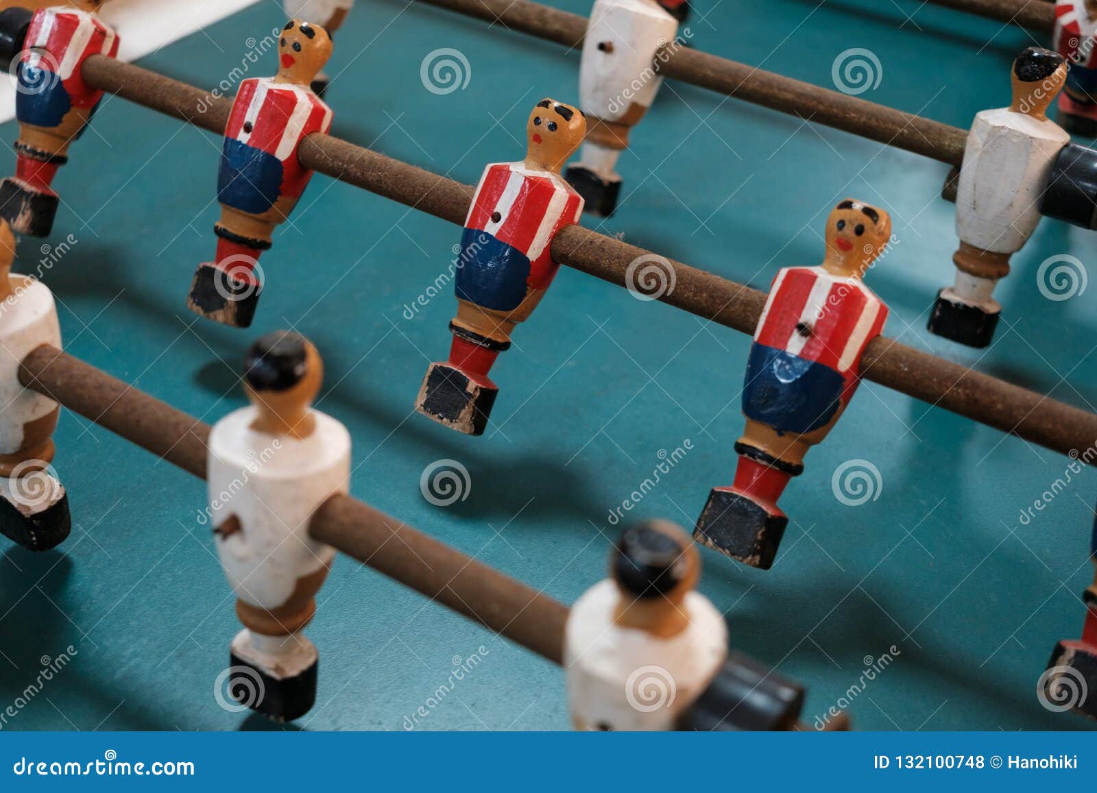 Table Soccer Figures - Table Football Player Closeup Stock Photo ...