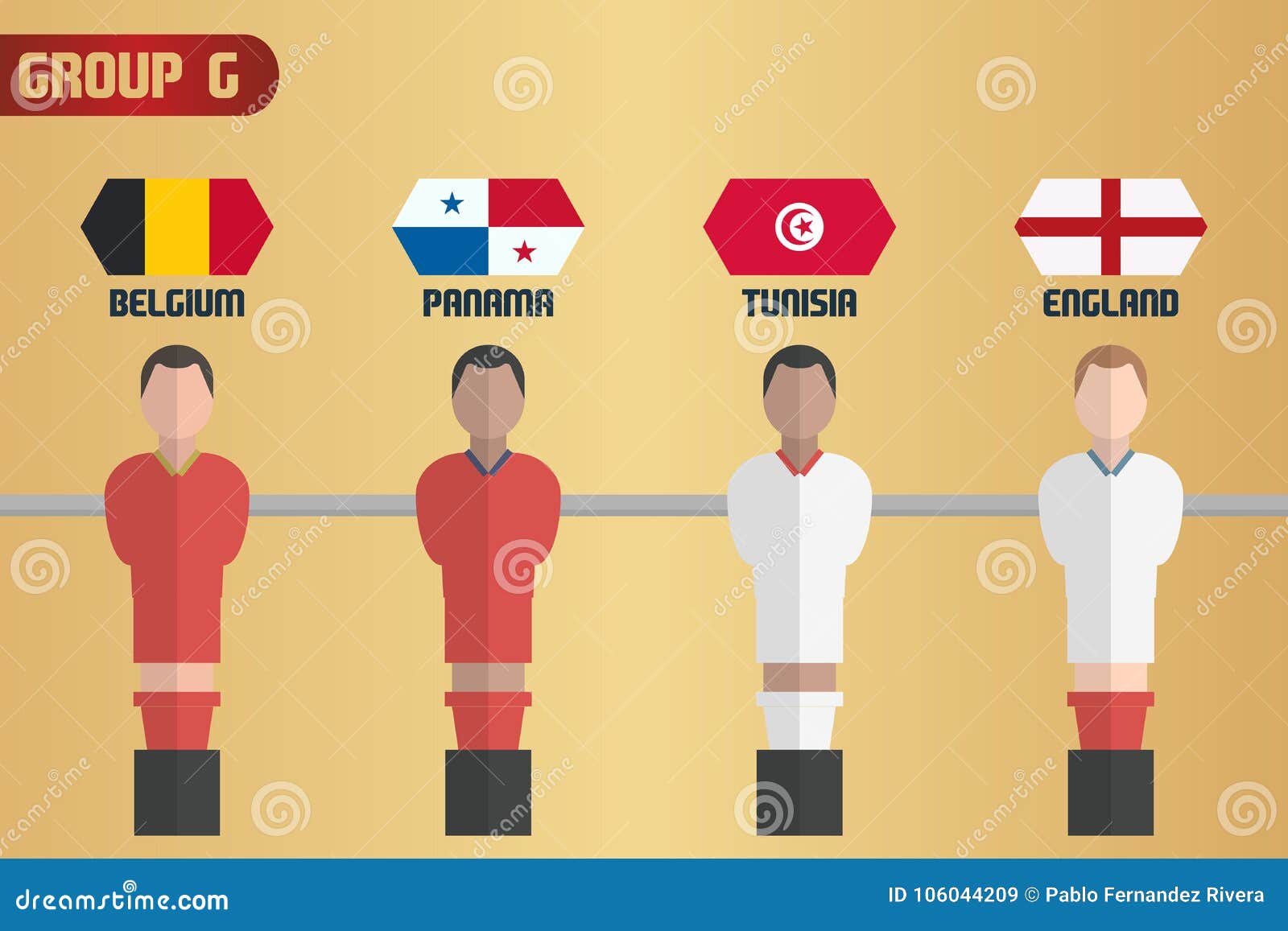 Table Soccer Russia Group G Stock Vector - Illustration of football ...