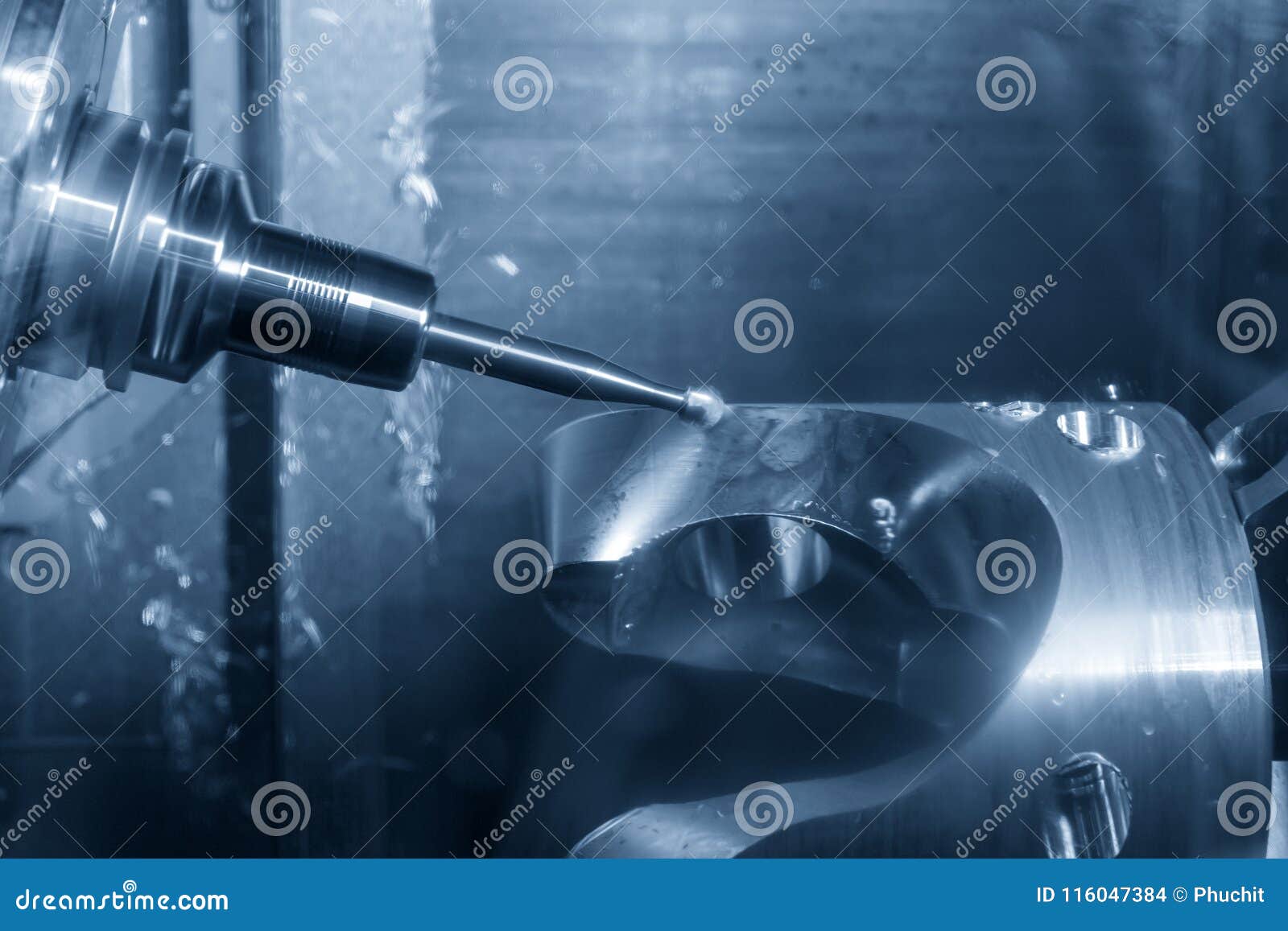 The Table Spindle Tilt Type 5-axis CNC Milling Machine Royalty-Free ...