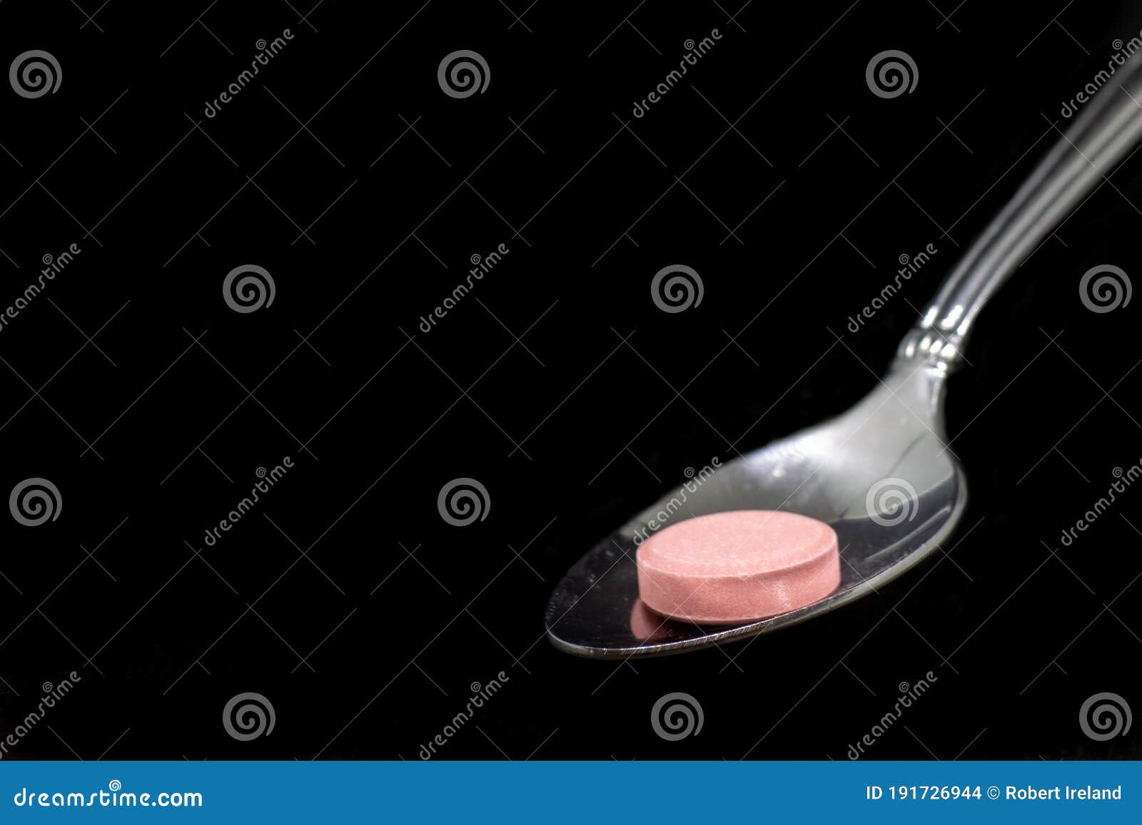 Table Spoon with an Antacid Tablet on it. Stock Photo - Image of ...