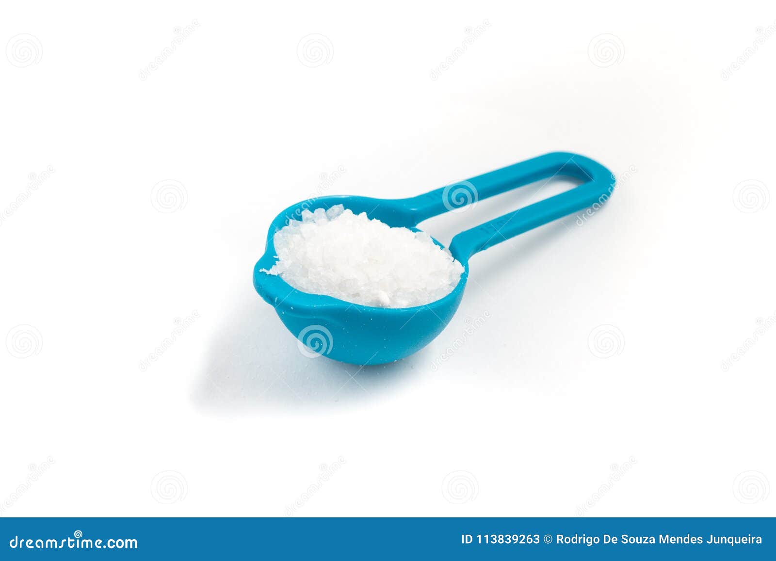 Table Spoon with Salt stock image. Image of natural - 113839263