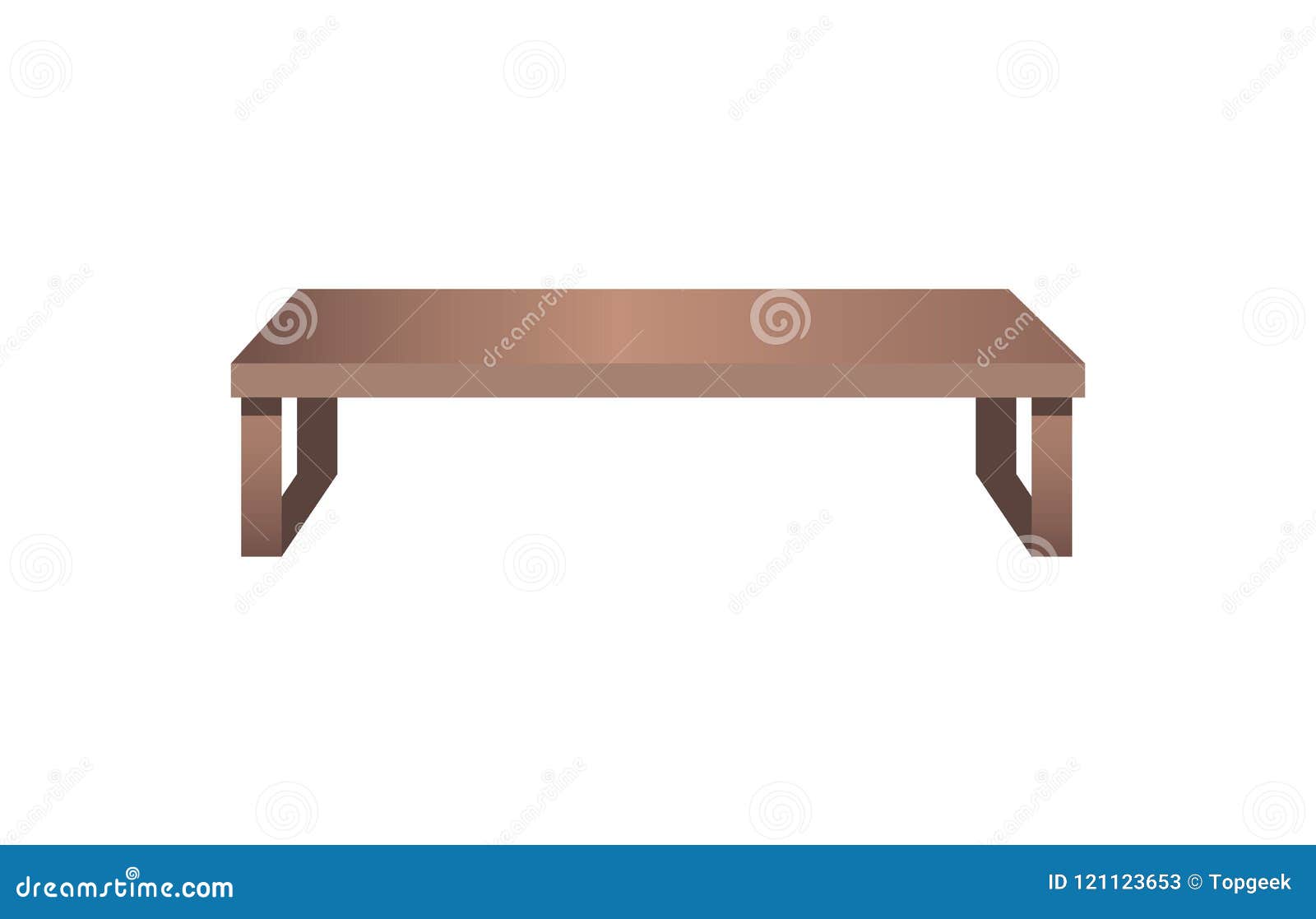 Table of Squared Shape Object Vector Illustration Stock Vector ...