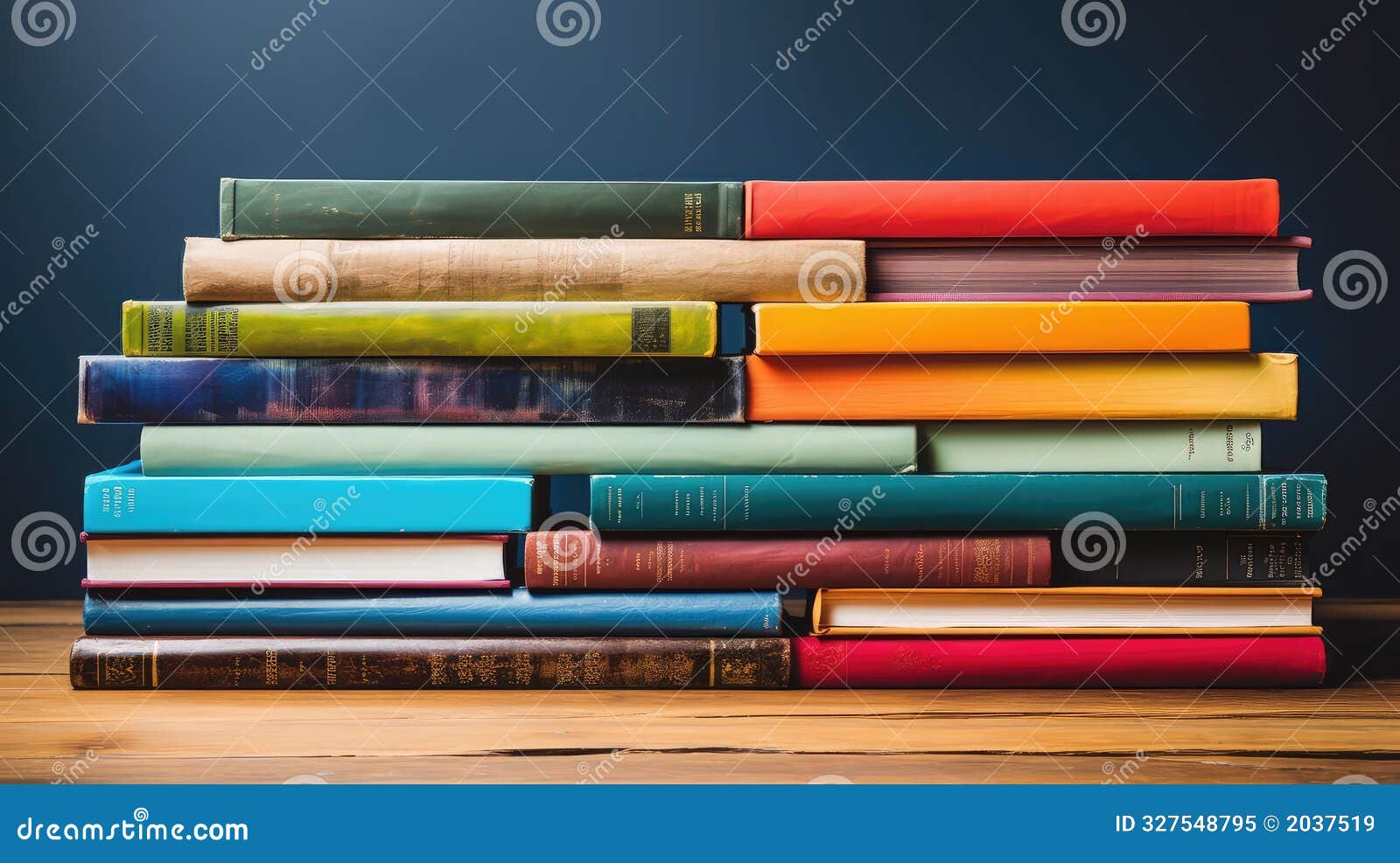 Table stack books stock illustration. Illustration of design - 327548795