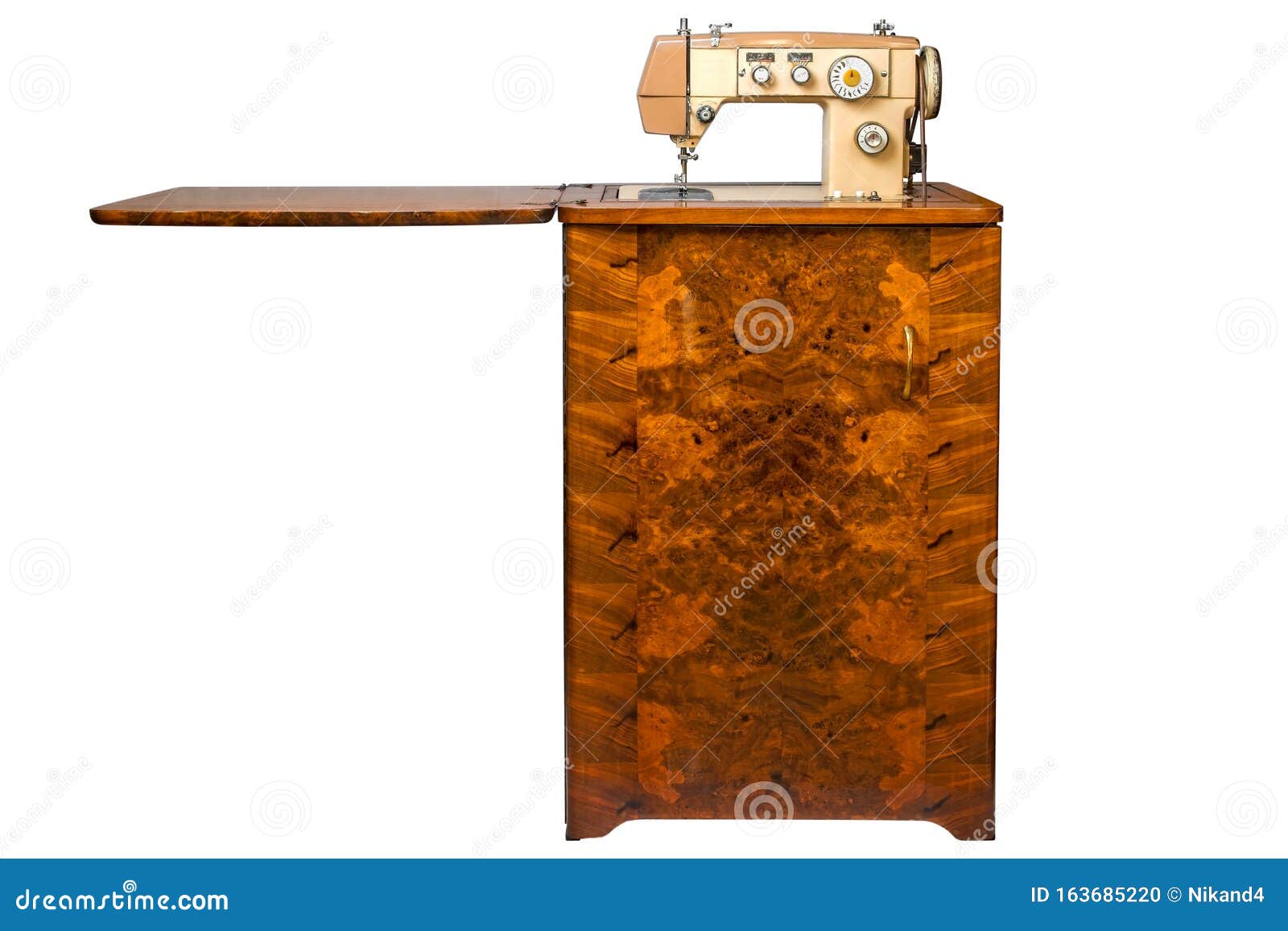 Table Stand Sewing Machine Isolated Stock Photo - Image of equipment ...