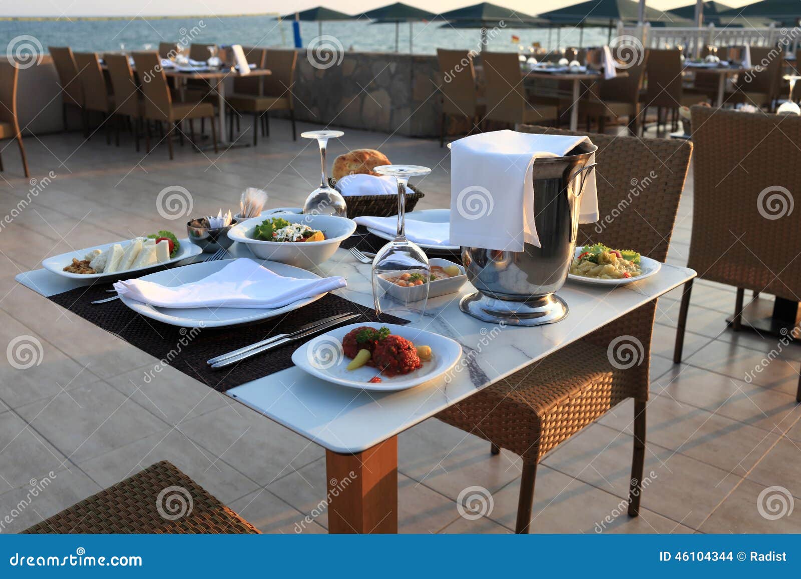 Table with starters stock photo. Image of decoration - 46104344