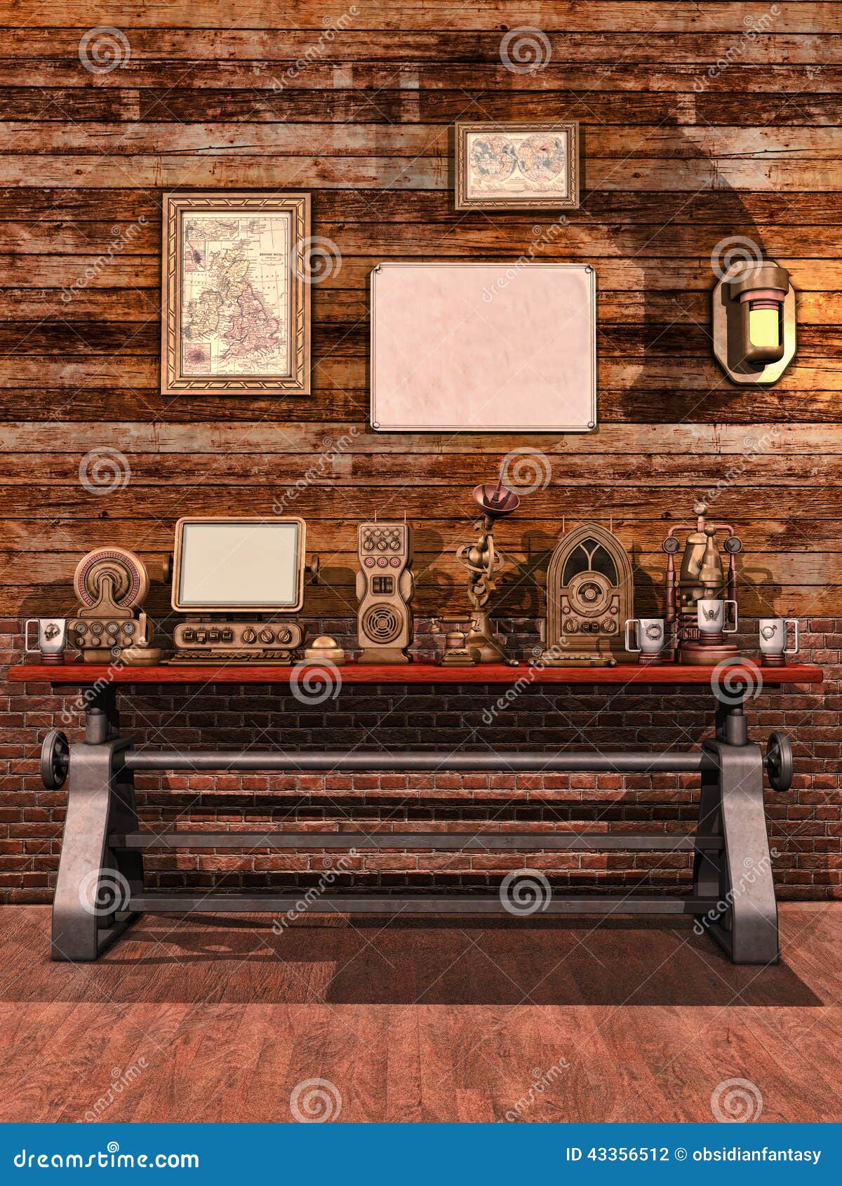 Steampunk Objects And Mechanism Set, Antique Mechanical Devices ...