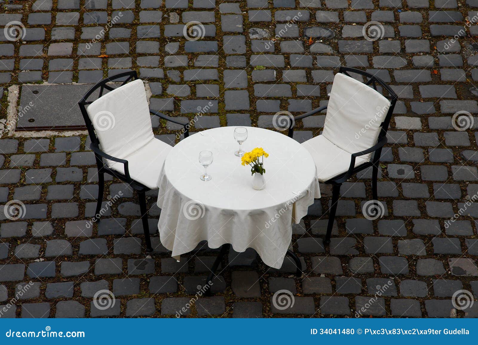 Table on the street stock photo. Image of chair, guest - 34041480