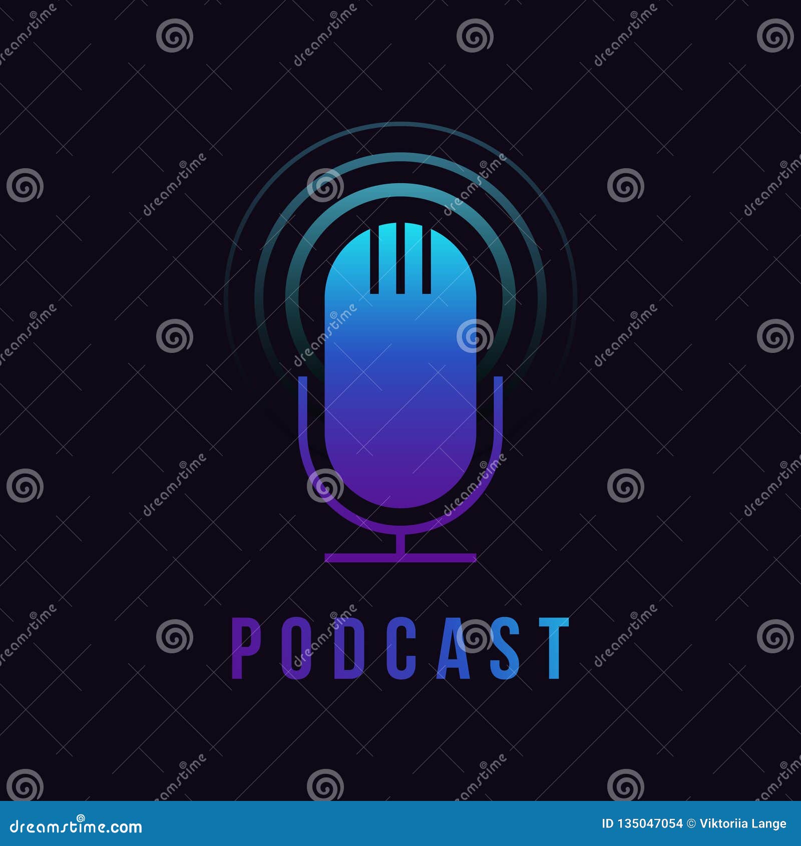 Table Studio Microphone Icon. Broadcast Sign Editorial Stock Image ...