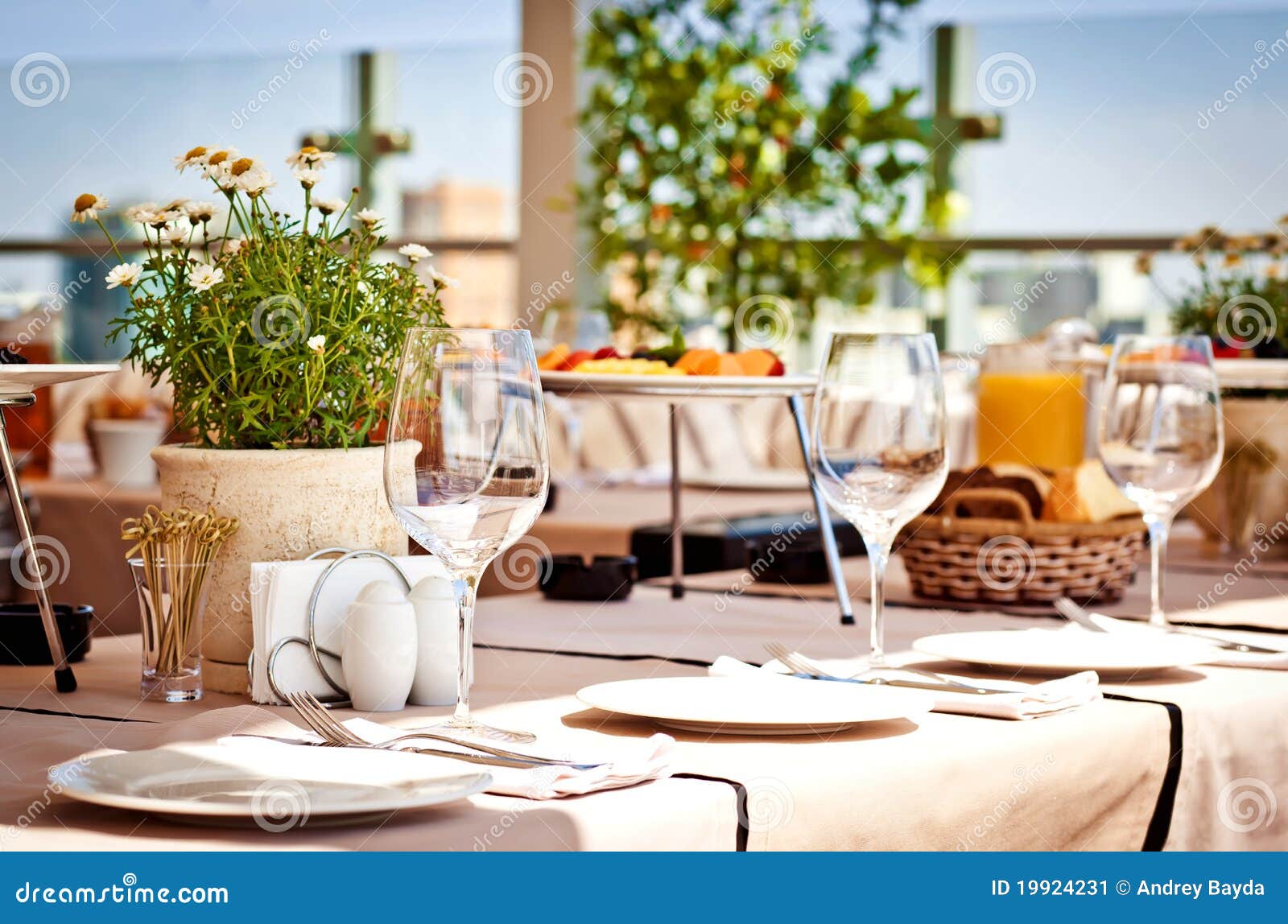 Table at summer terrace stock image. Image of outdoor - 19924231