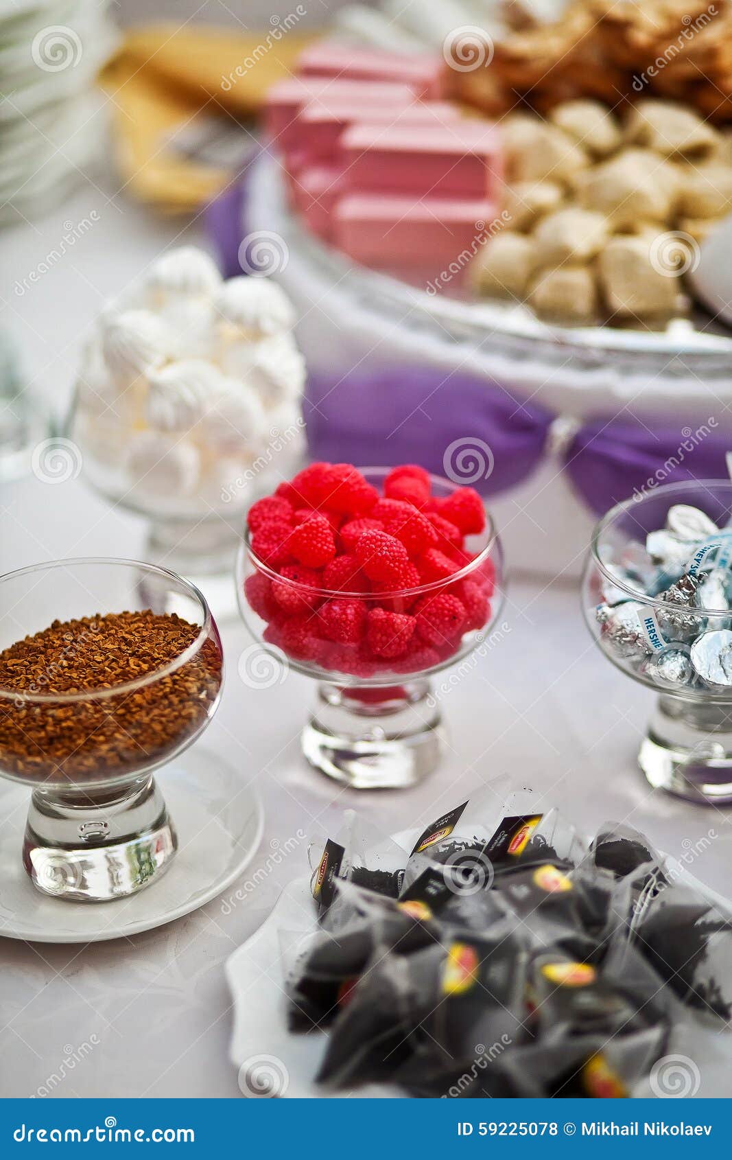 Table sweets stock photo. Image of tissue, snack, stylish - 59225078