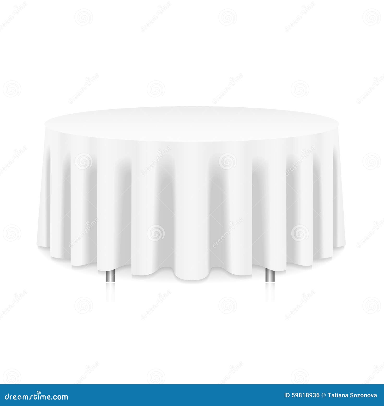 Table with tablecloth stock illustration. Illustration of shadow - 59818936