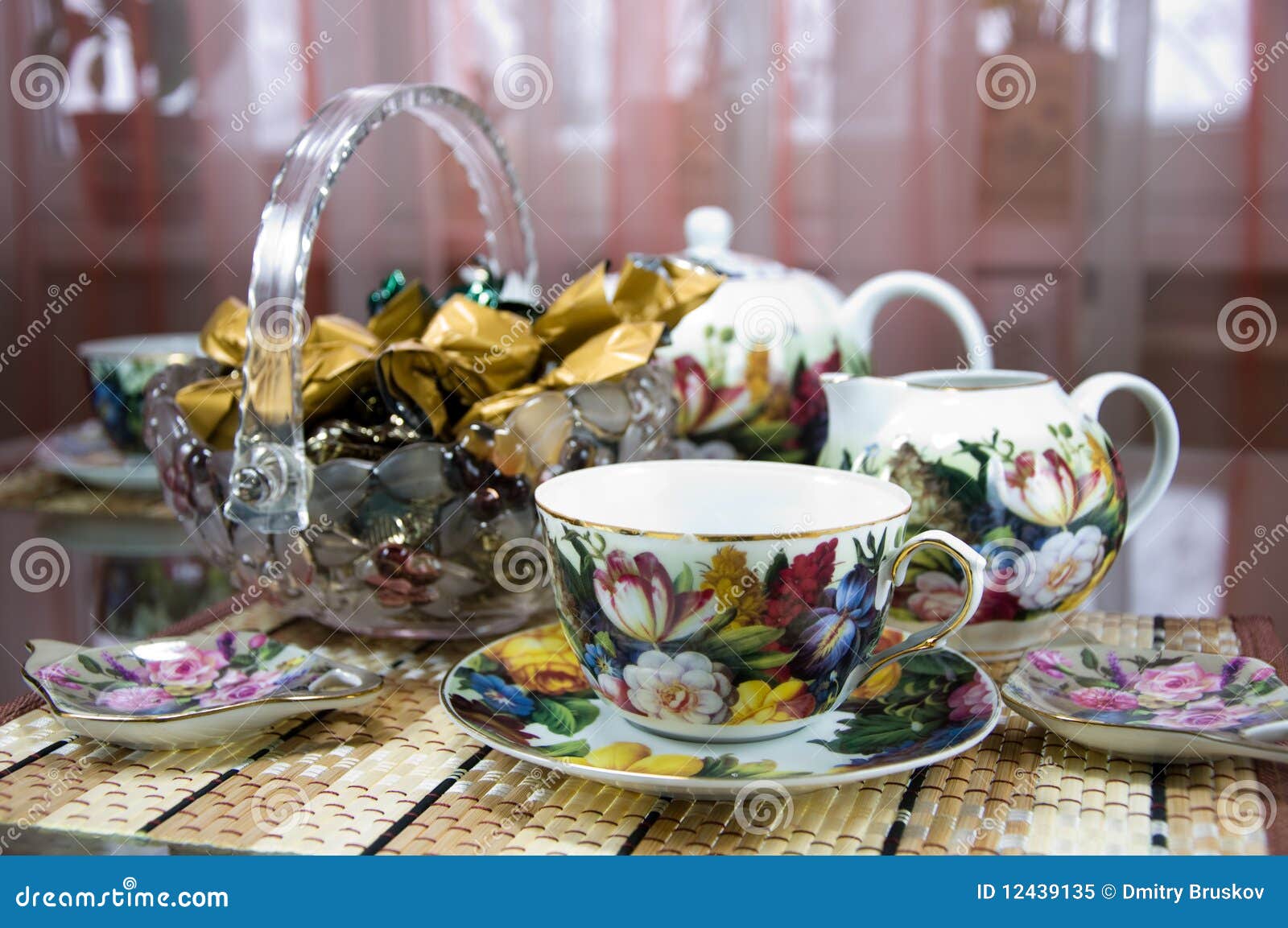 Table for tea drinking stock image. Image of coffee, biscuit - 12439135