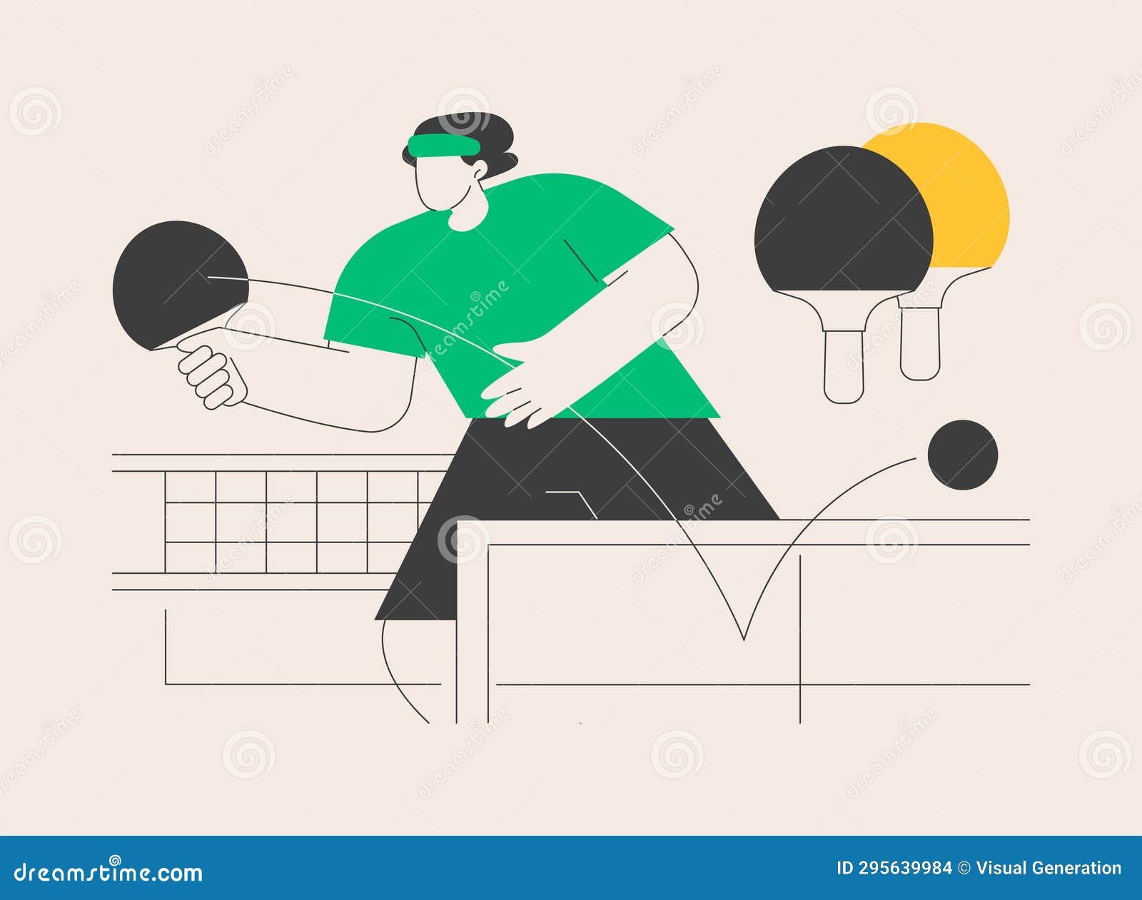 Table Tennis Abstract Concept Vector Illustration. Stock Vector ...