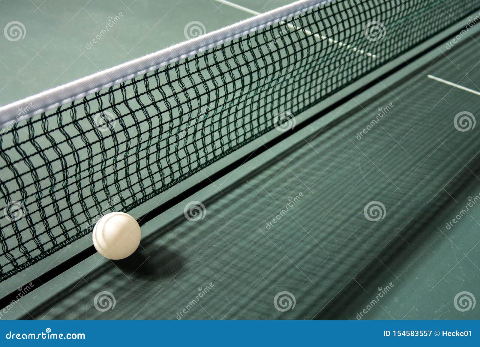 Table Tennis with Ball Net and Table Stock Image - Image of white ...