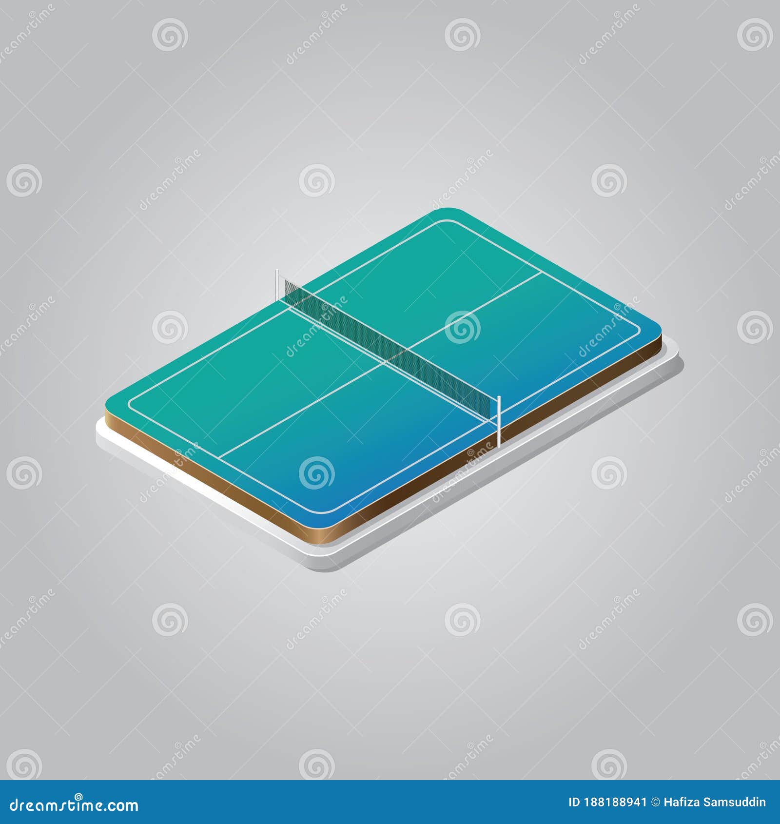 Table Tennis Court. Vector Illustration Decorative Design Stock Vector ...