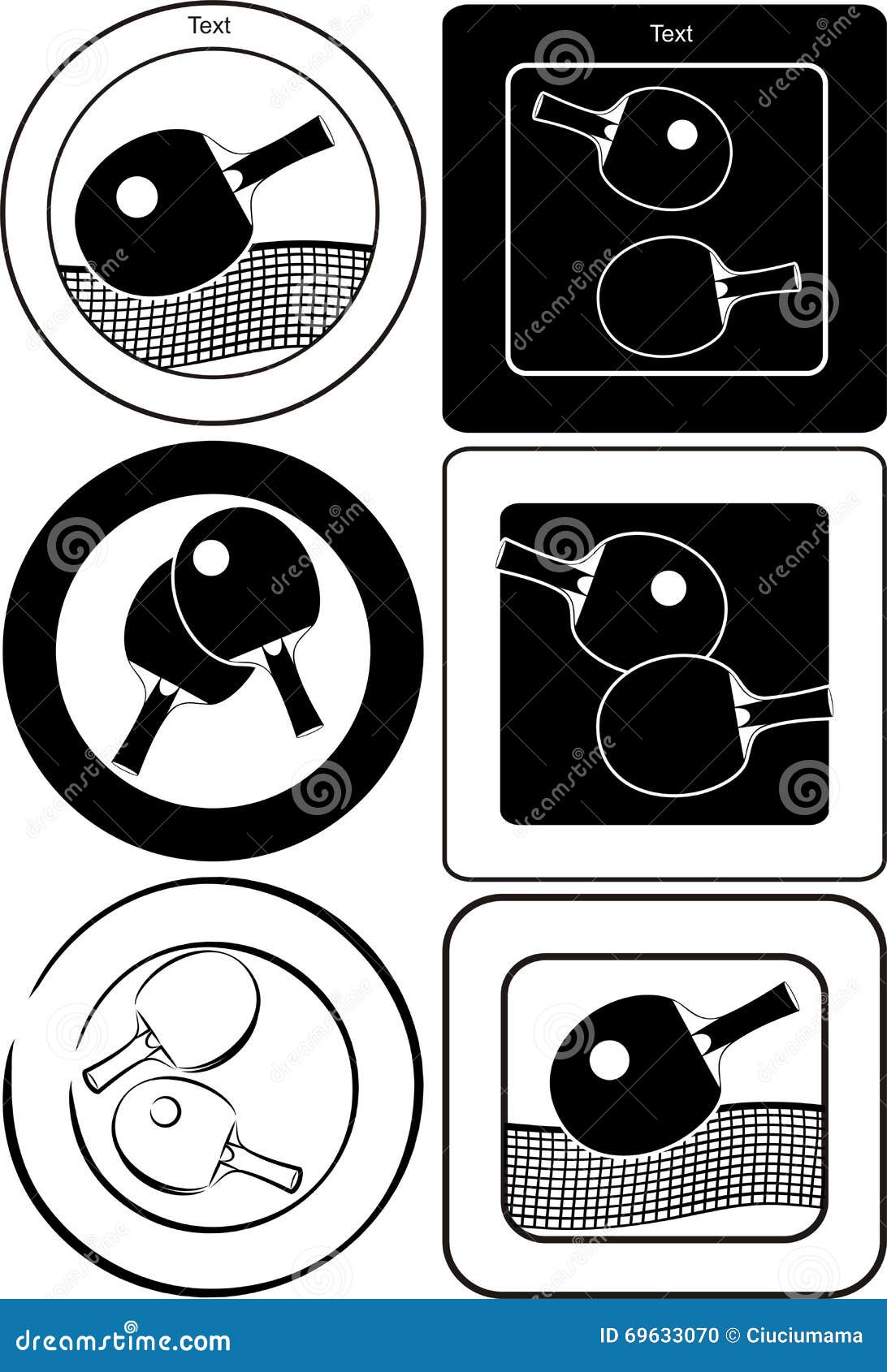 Table Tennis Emblems and Labels Stock Vector - Illustration of ...