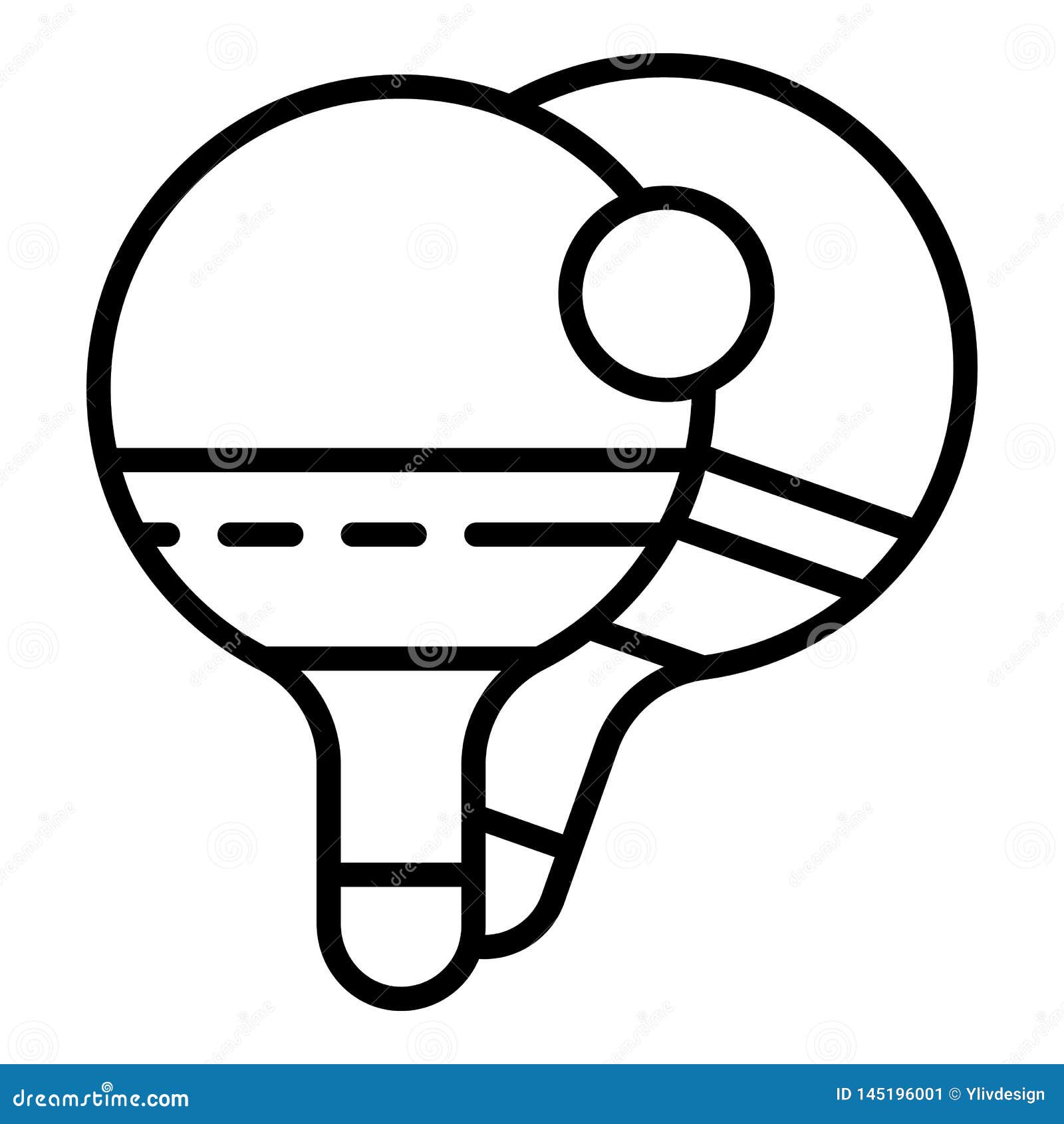 Table Tennis Paddles Icon, Outline Style Stock Vector - Illustration of ...