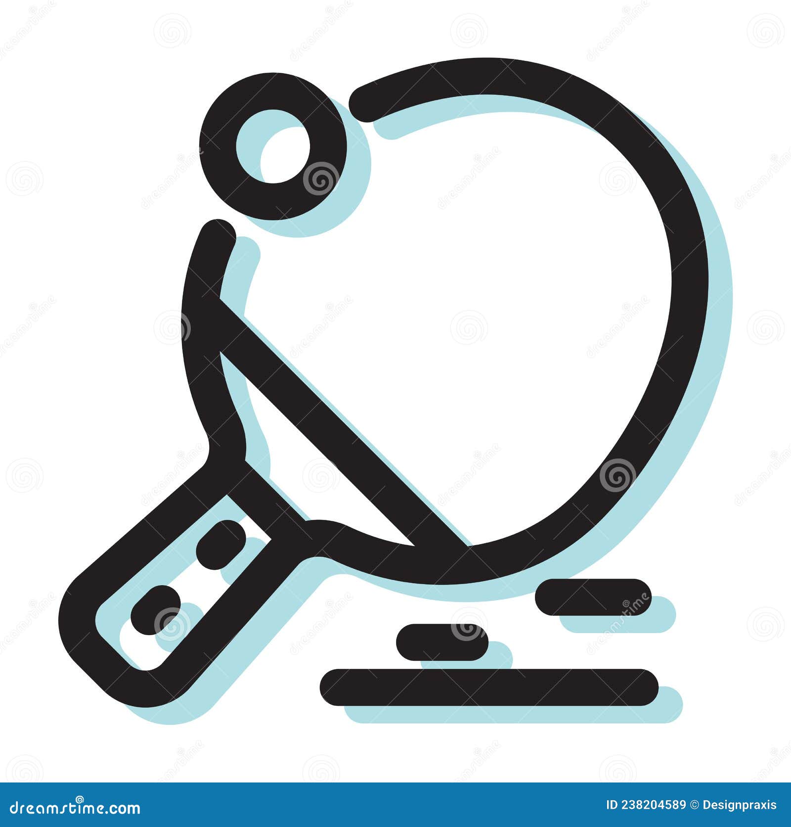 Table Tennis - Ping Pong Paddle Icon Stock Vector - Illustration of ...