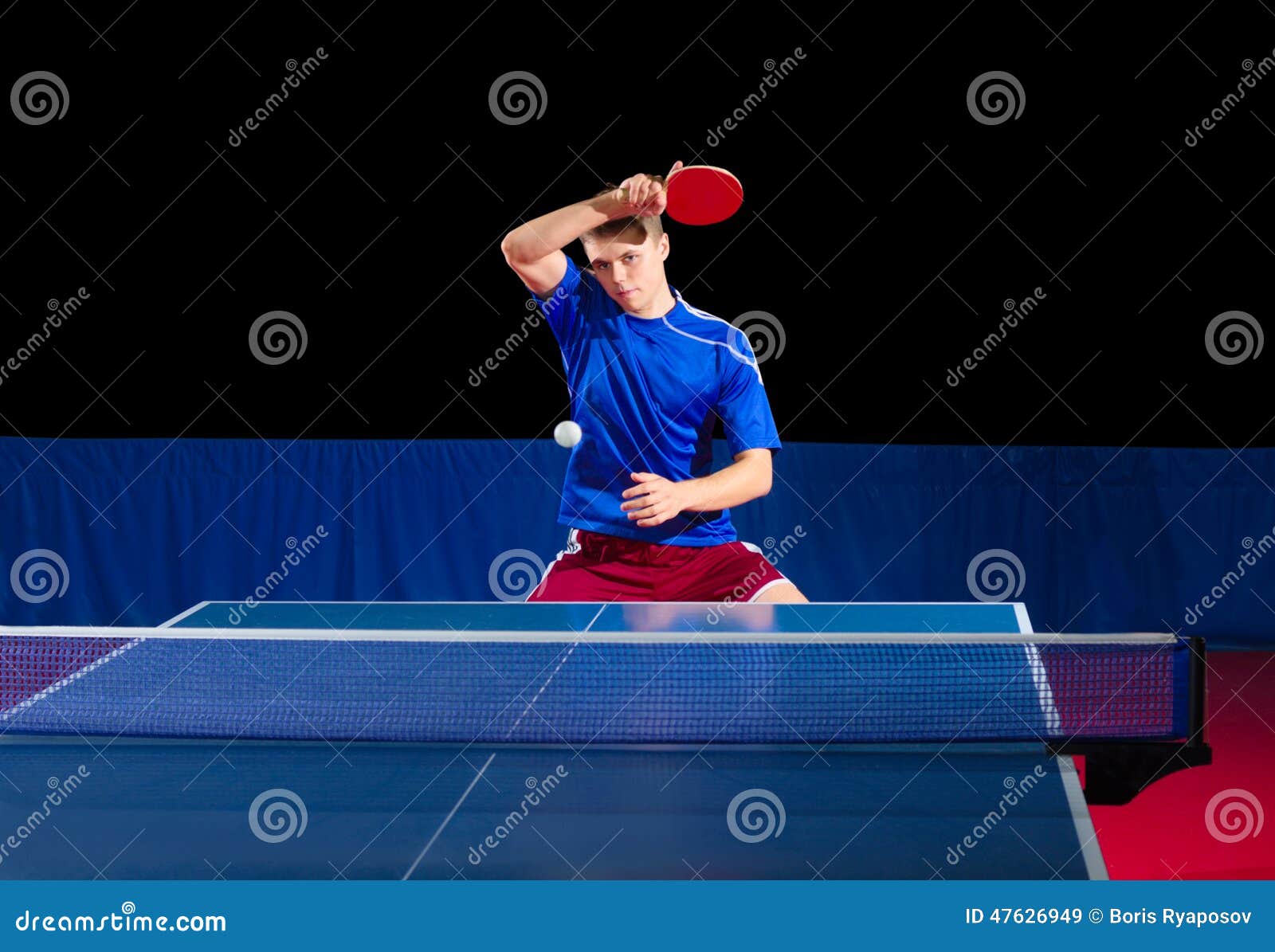 Table Tennis Player Isolated Stock Image - Image of ball, isolated ...