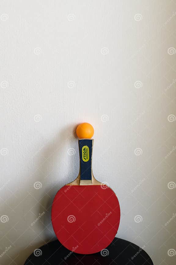 Table Tennis Racket with Ball Stock Photo - Image of object, paddle ...
