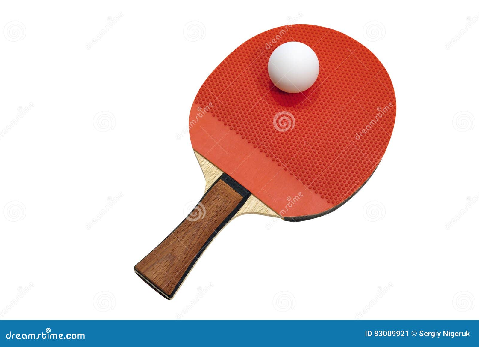 Table Tennis Racket with a Ball Stock Image - Image of indoor, handle ...