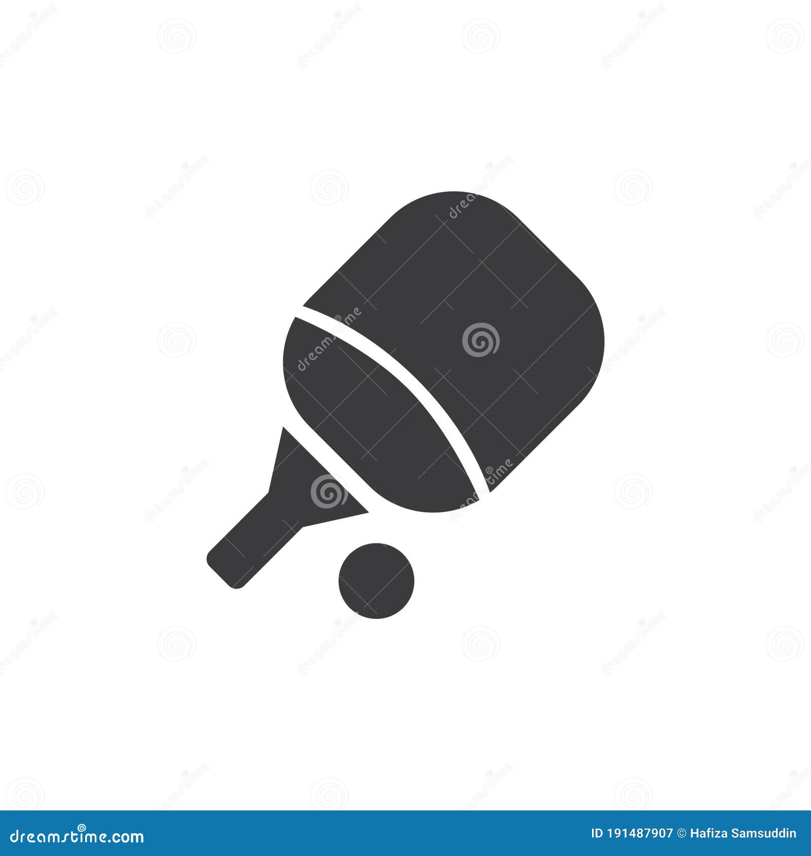 Table Tennis Racket and Ball. Vector Illustration Decorative Design ...