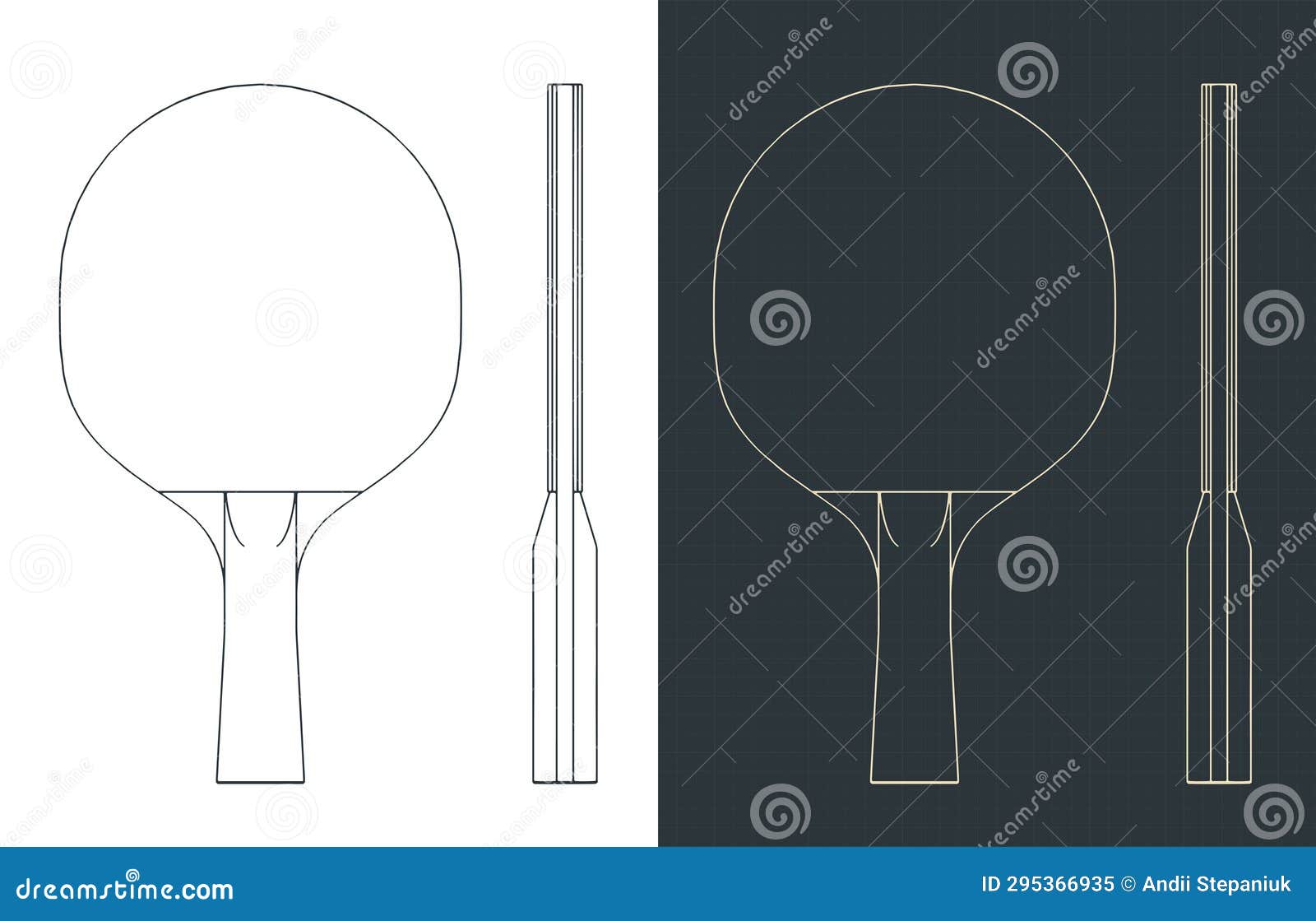 Racket Blueprints Stock Illustrations – 2 Racket Blueprints Stock ...