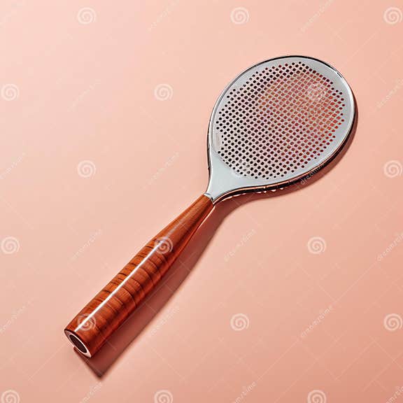 Table Tennis Racket with Shiny Bumpy Texture on White Background Stock ...