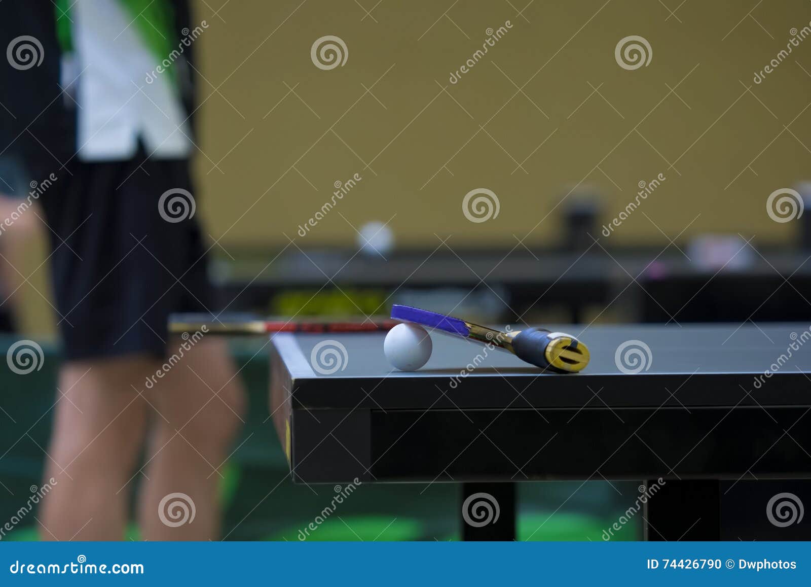 Table Tennis Racket on Table Stock Photo - Image of pong, ping: 74426790