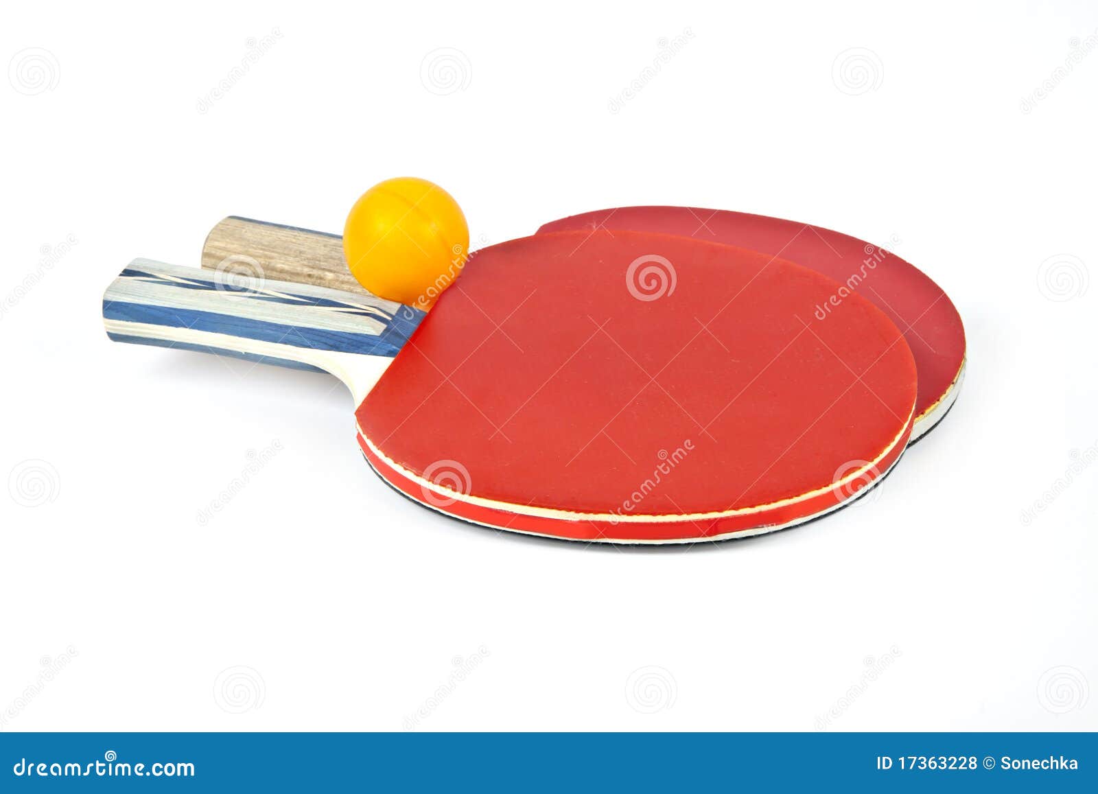 Table Tennis Rackets and Ball Stock Photo - Image of cushion, leisure ...