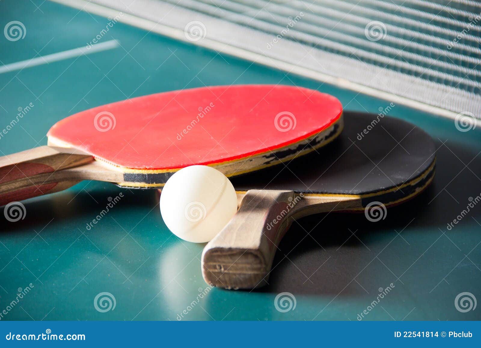 Table Tennis Rackets with Ball Stock Photo - Image of dimples, game ...