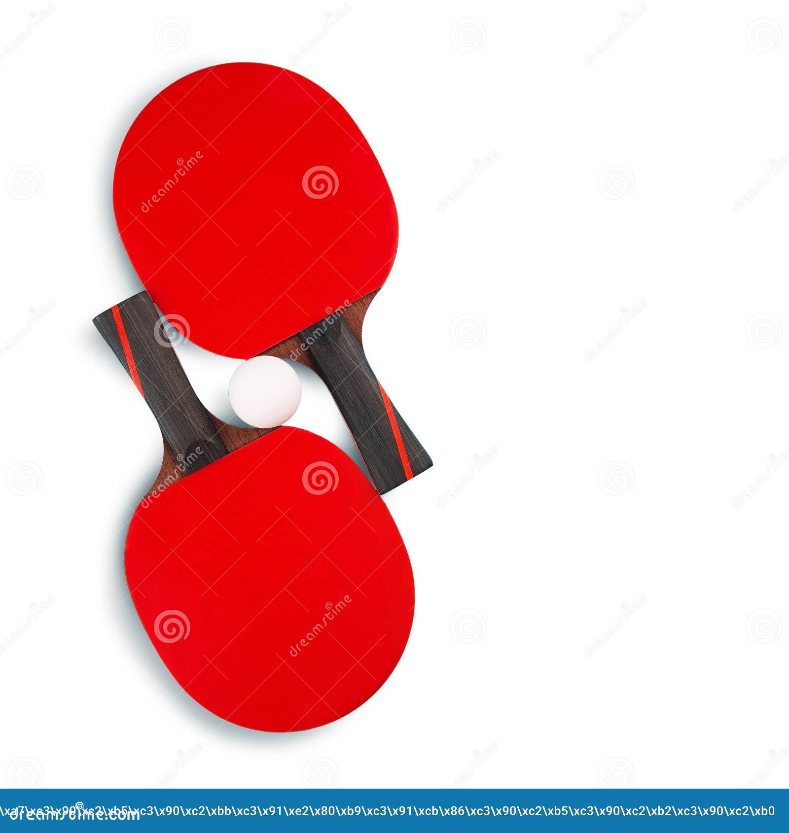 Table Tennis Set, Two Rackets and a Ball on the Table Stock Photo ...