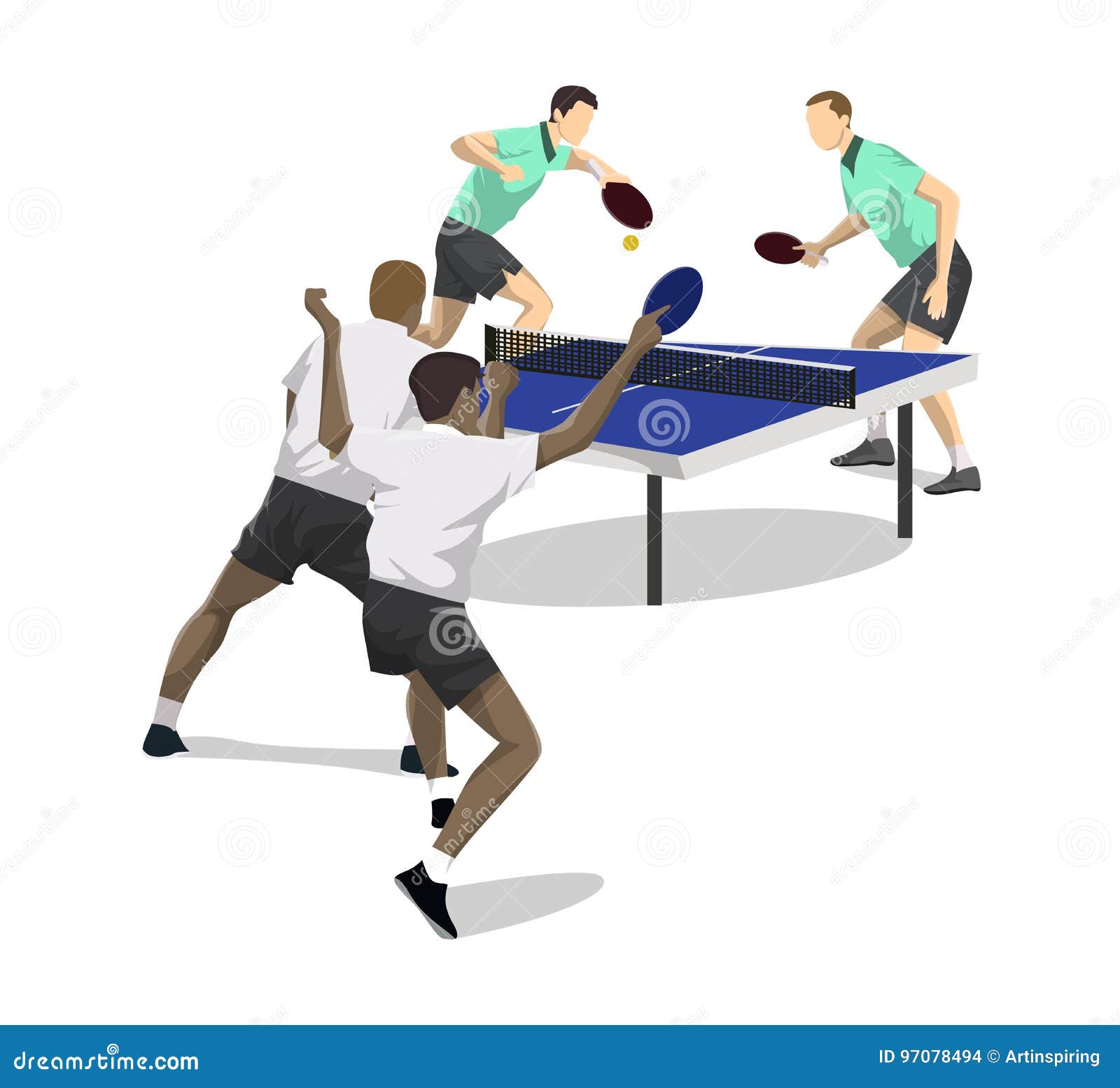 Table tennis two. stock vector. Illustration of design - 97078494