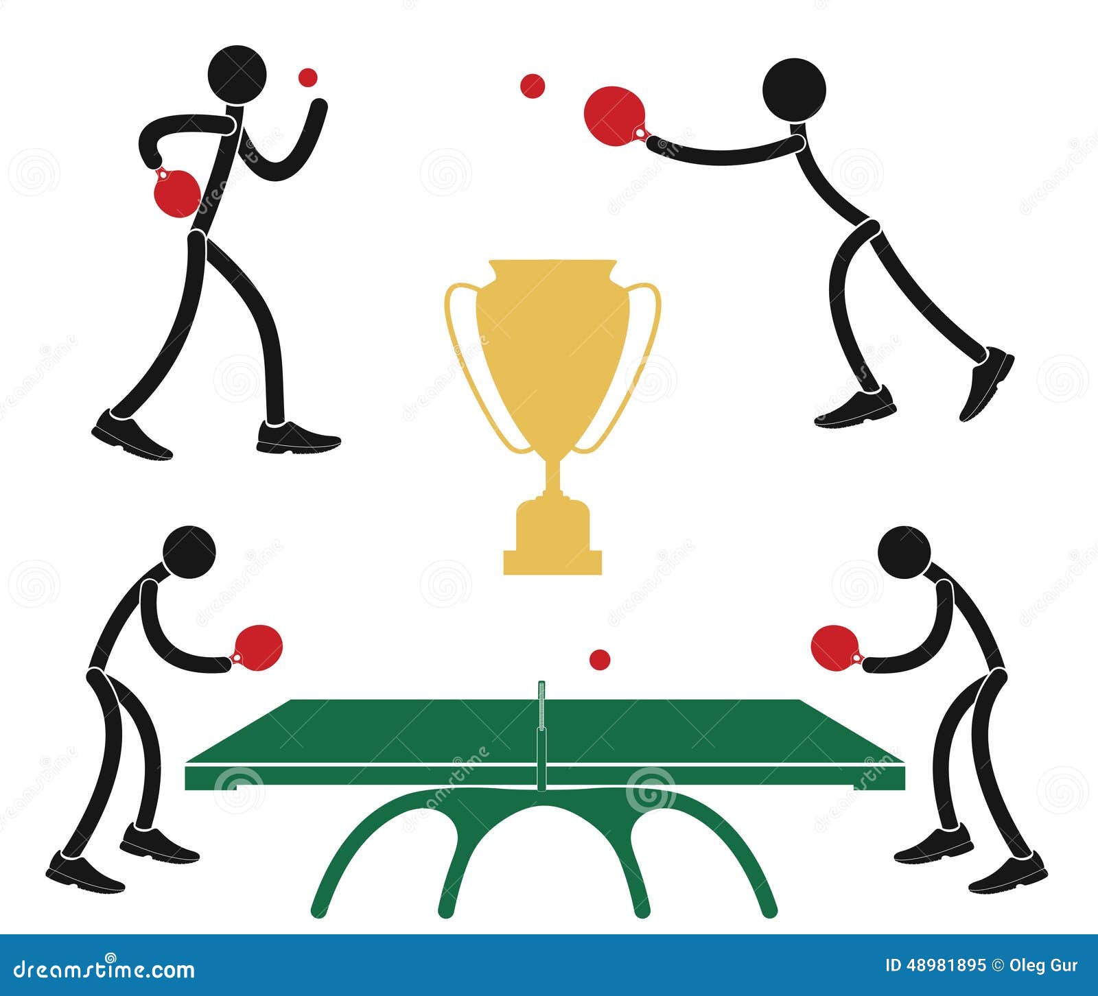 Table tennis stock vector. Illustration of athlete, person - 48981895