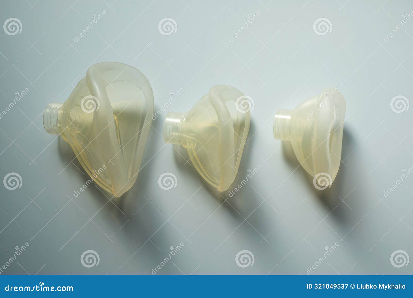 On the Table There are Face Masks for Anesthesia Machines of Different ...